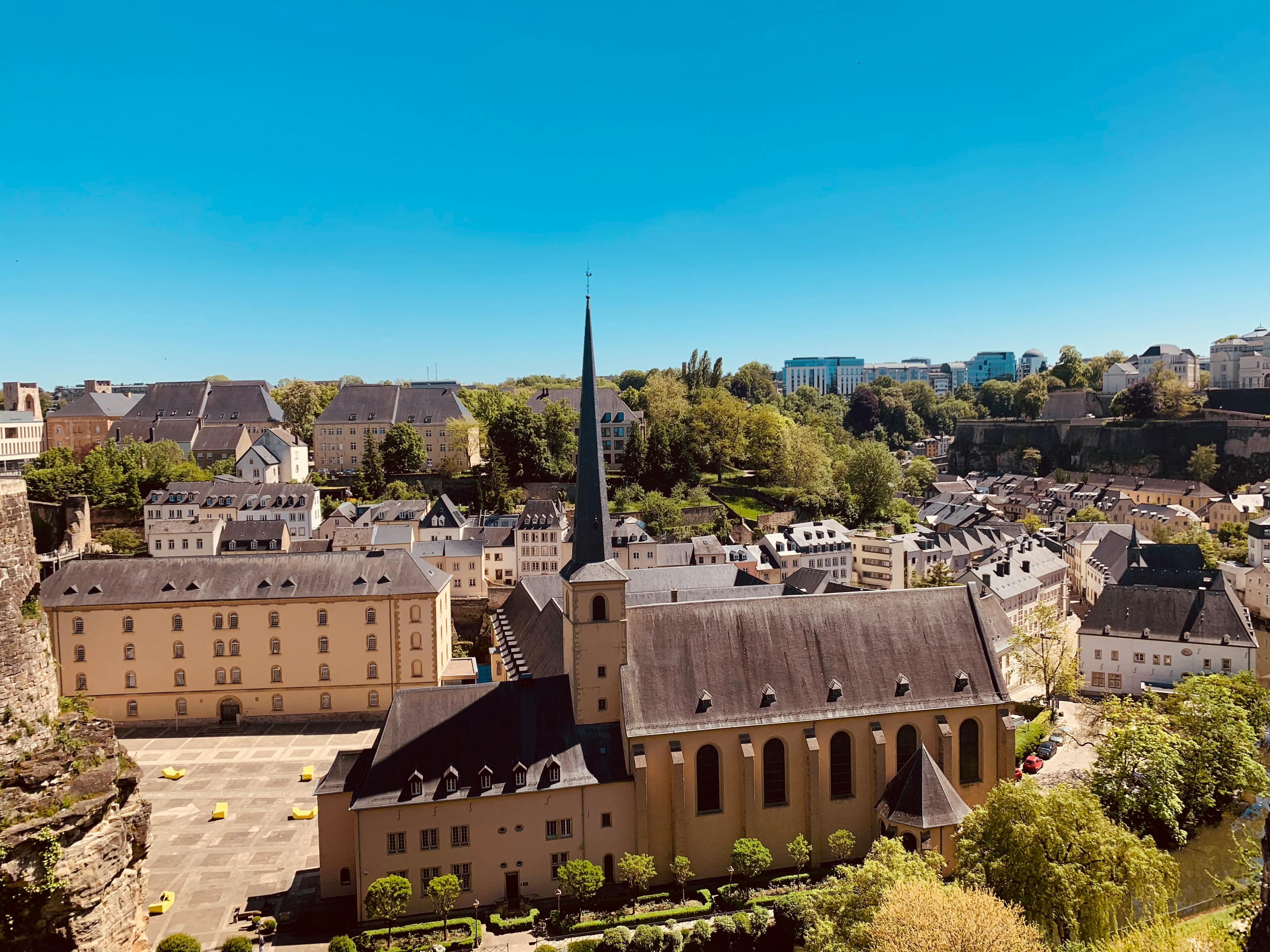 Aerial View of the St John Church in Luxembourg · Free Stock Photo