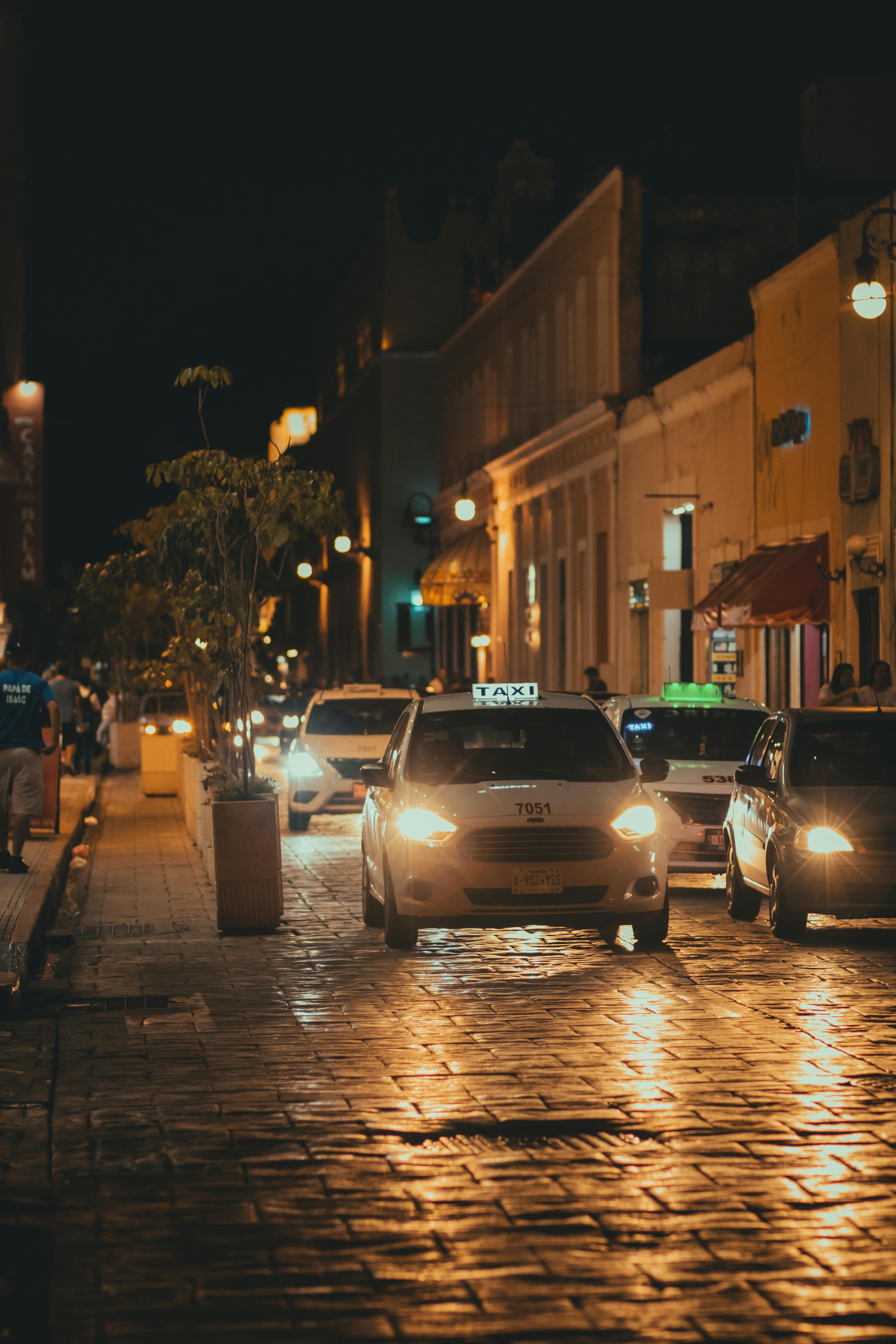 Cars on the Road During Night Time · Free Stock Photo