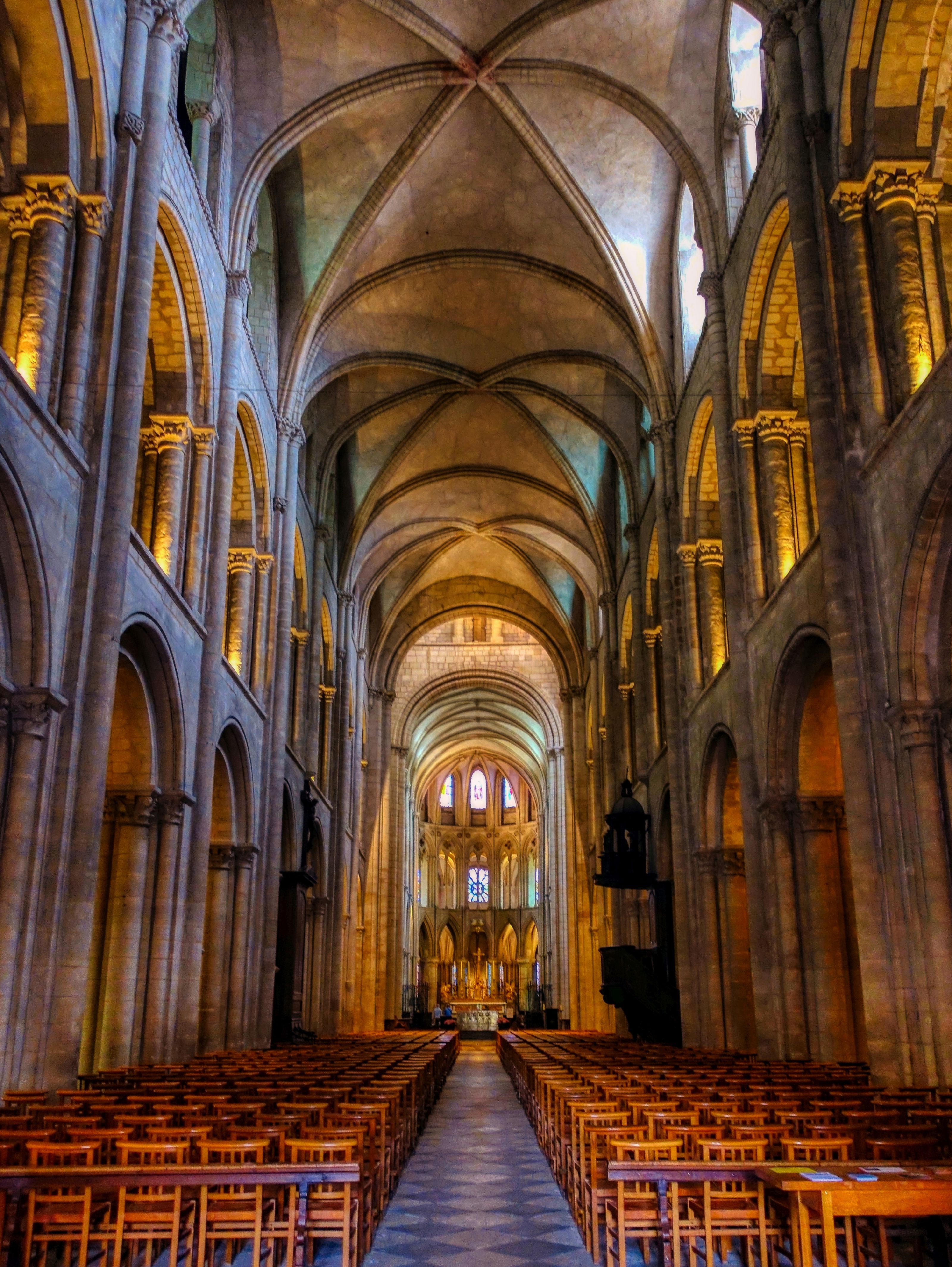 Interior of a Gothic Church · Free Stock Photo