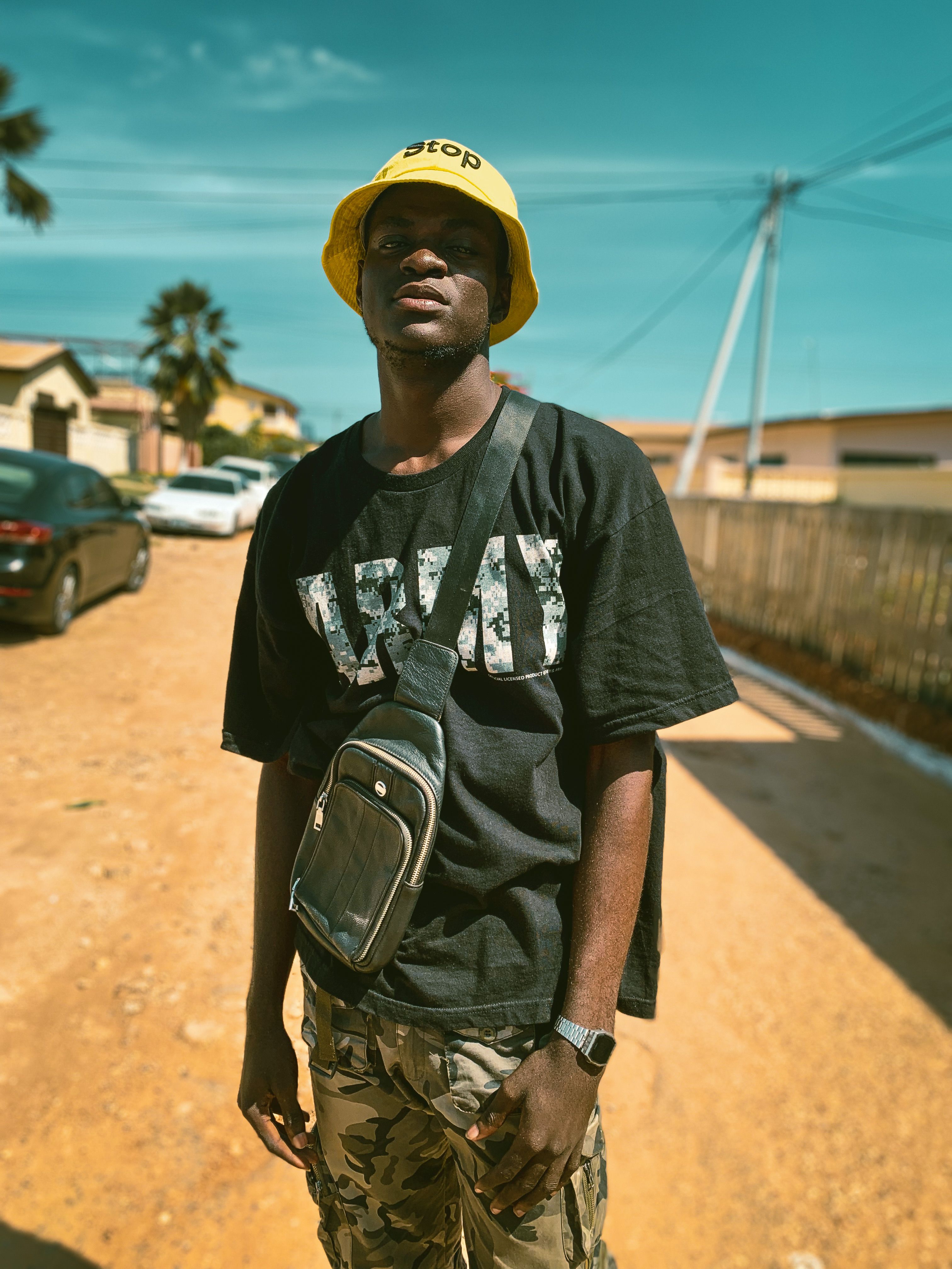 A Man Wearing Yellow Bucket Hat · Free Stock Photo