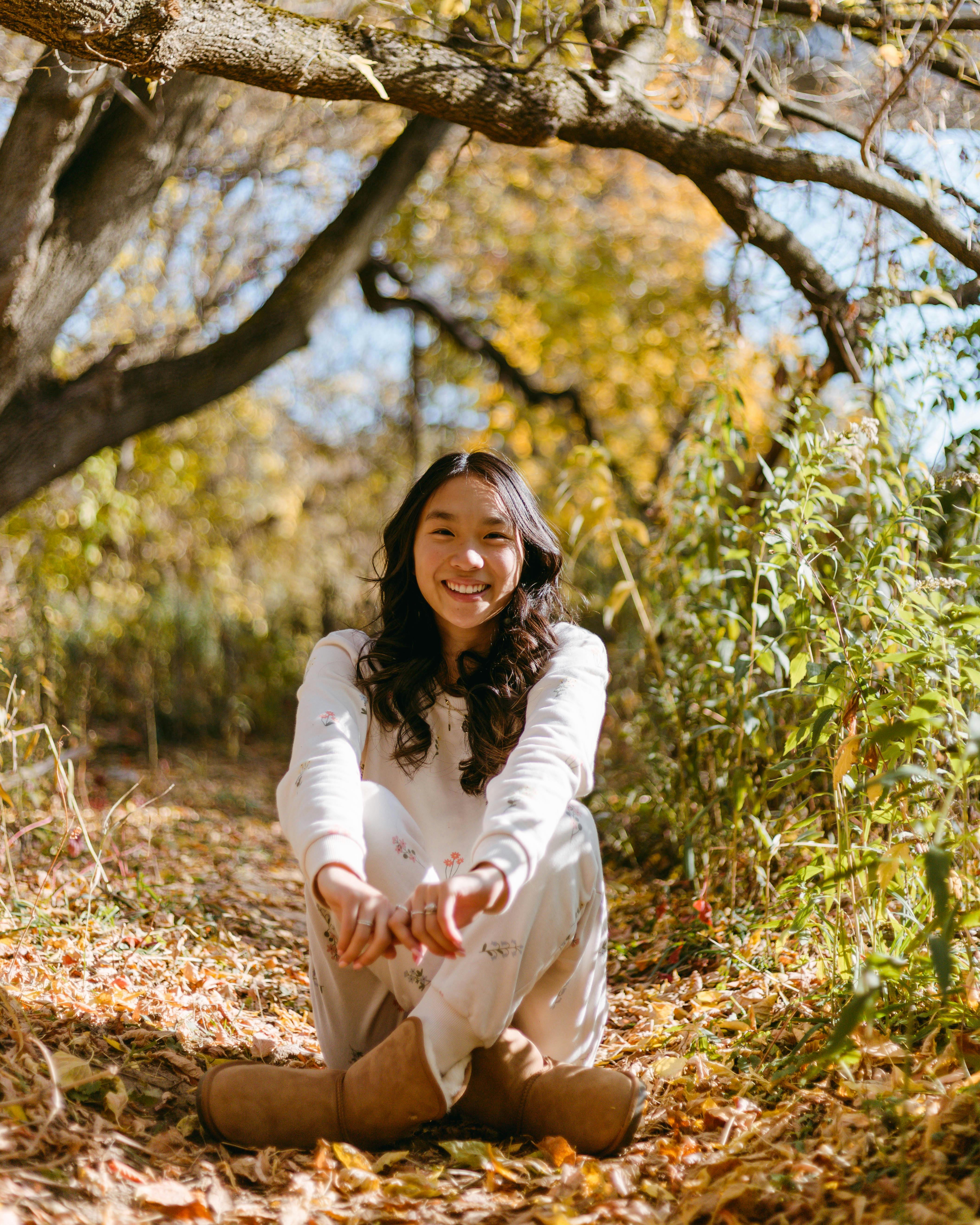 A Woman Sitting on the Ground · Free Stock Photo