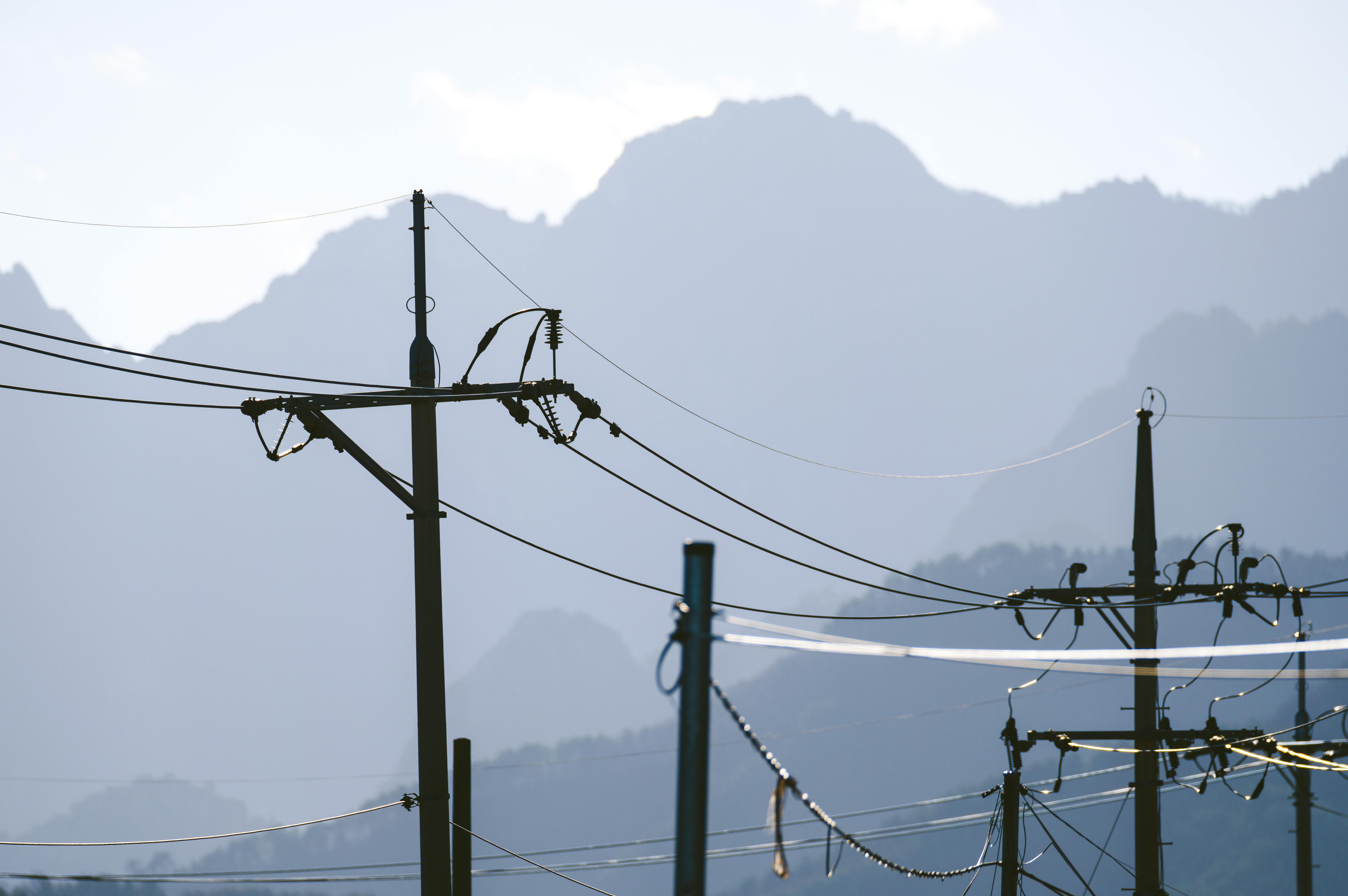 Electric Posts in Close Up Shot · Free Stock Photo
