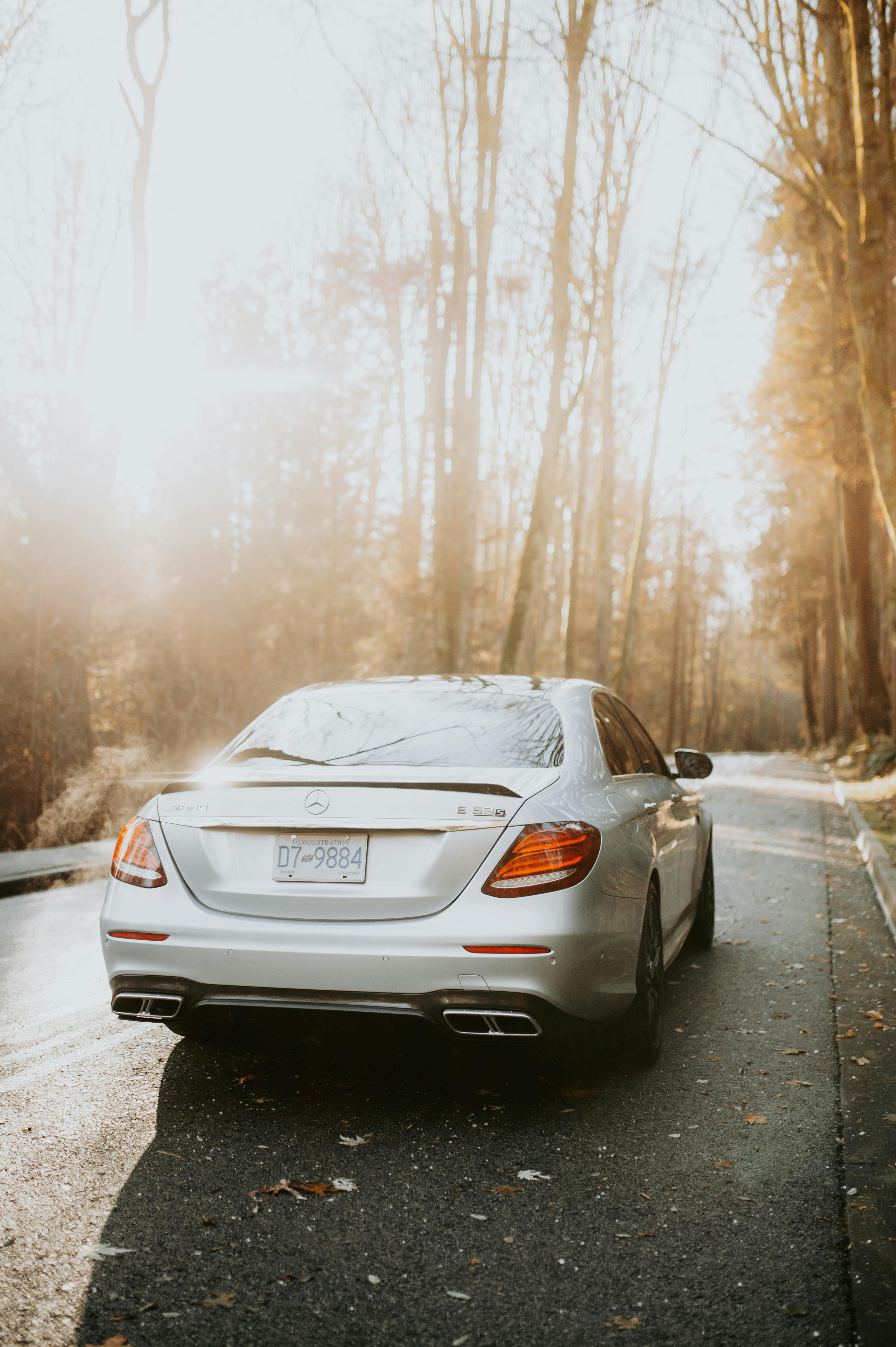 Back View of a Mercedes Benz Car · Free Stock Photo