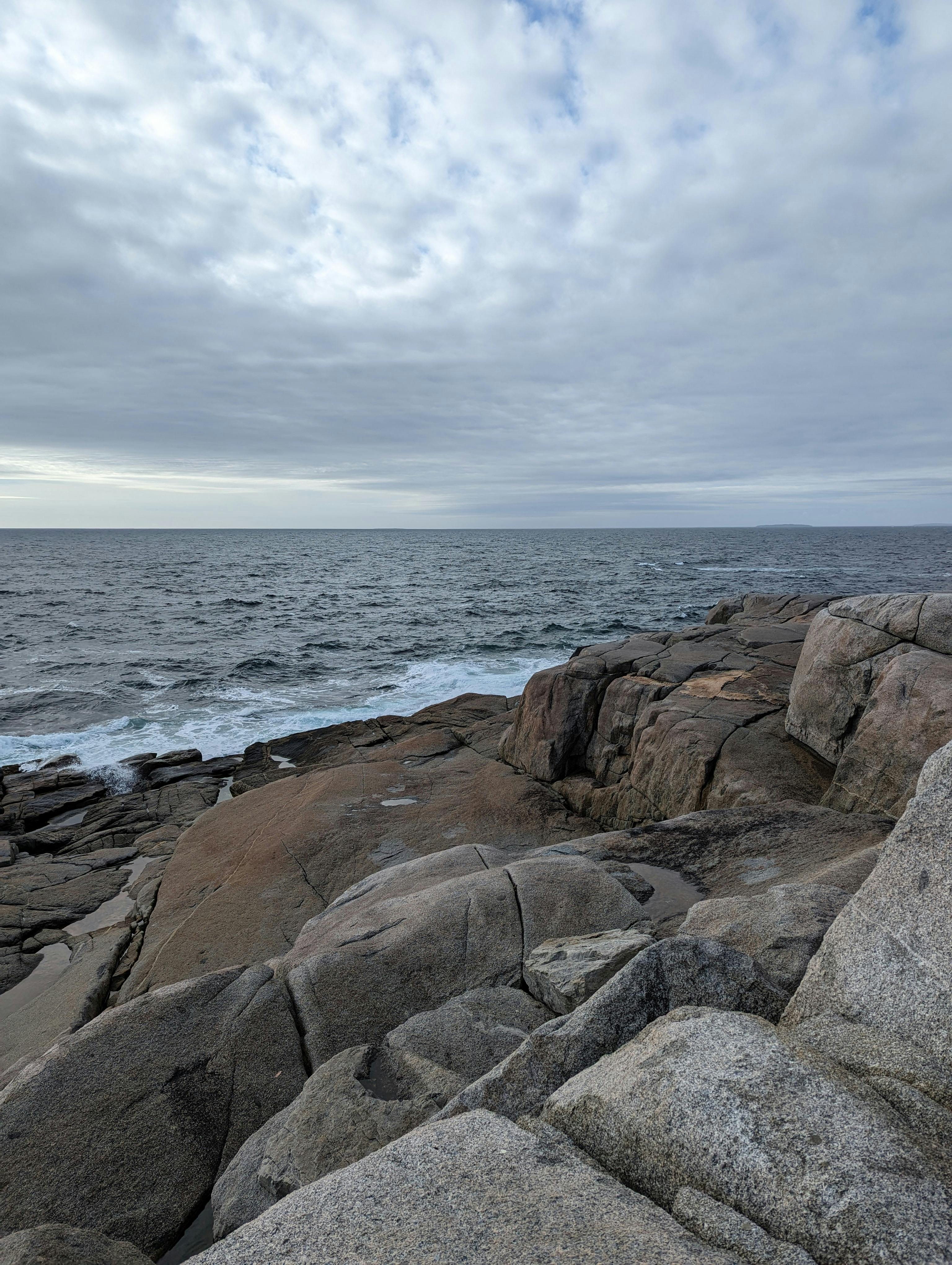 Rock Formation on Sea Under White clouds · Free Stock Photo