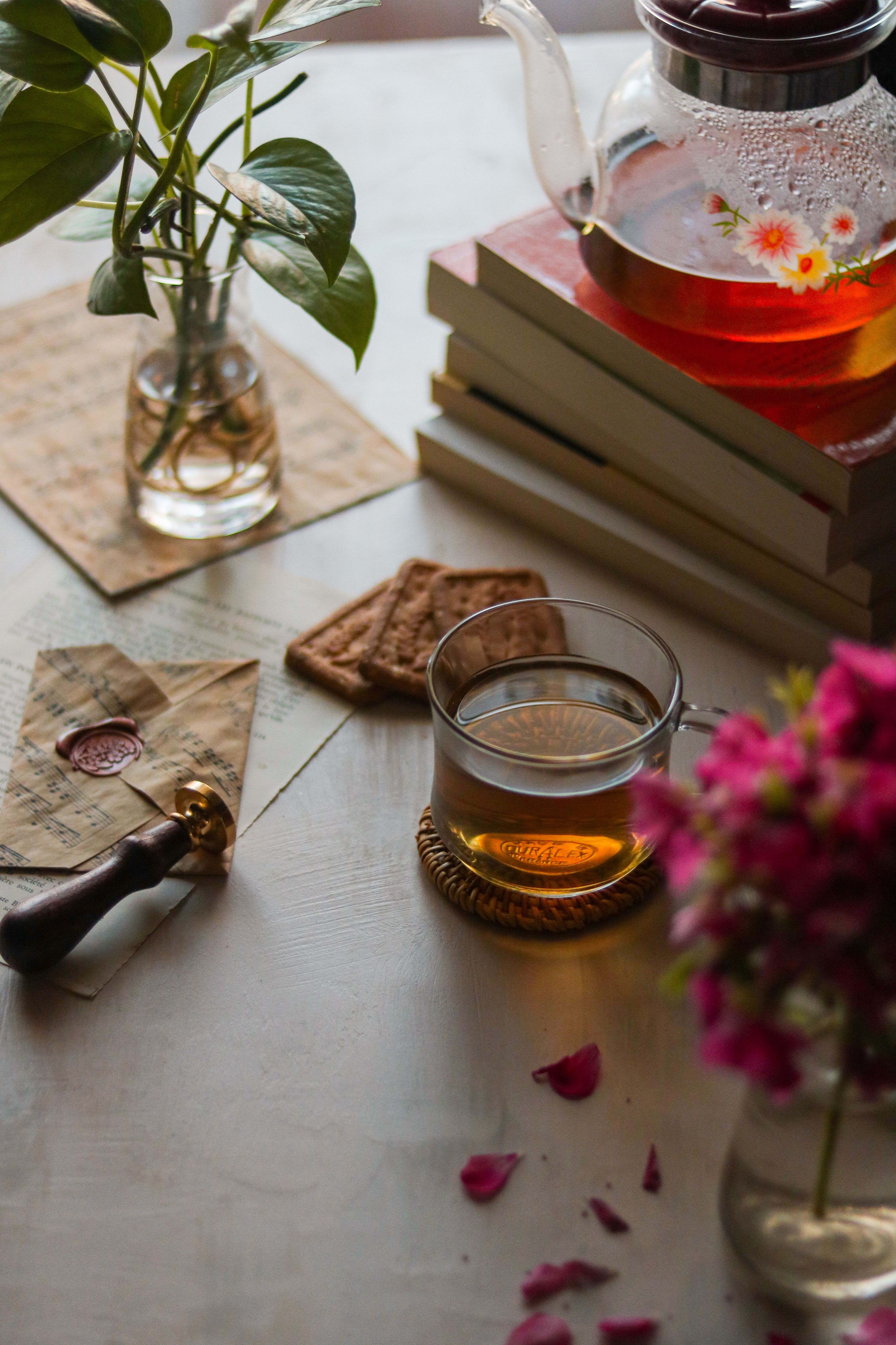 Books on a Messy Table · Free Stock Photo