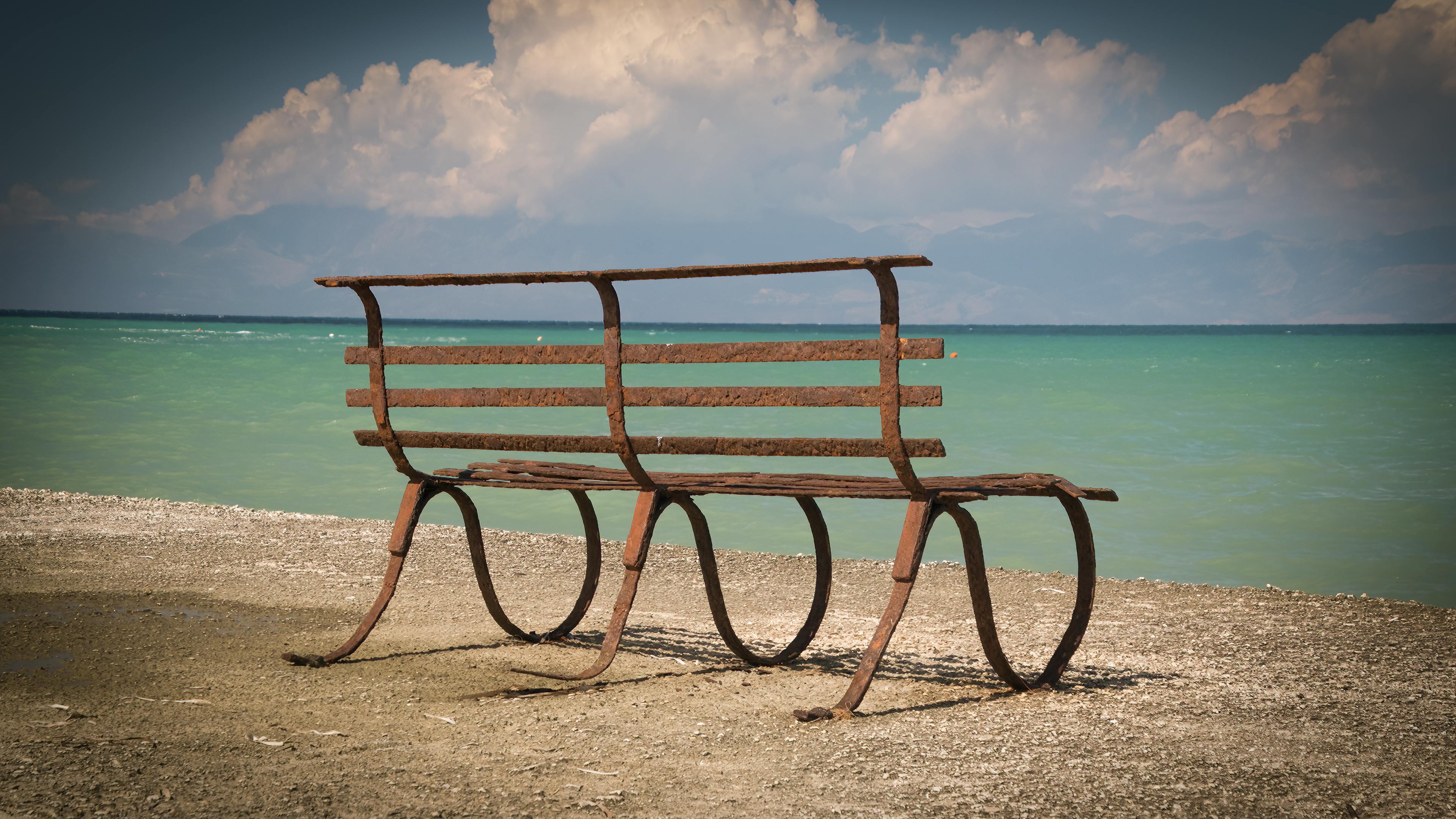 A Rusty Old Bench by the Seaside · Free Stock Photo