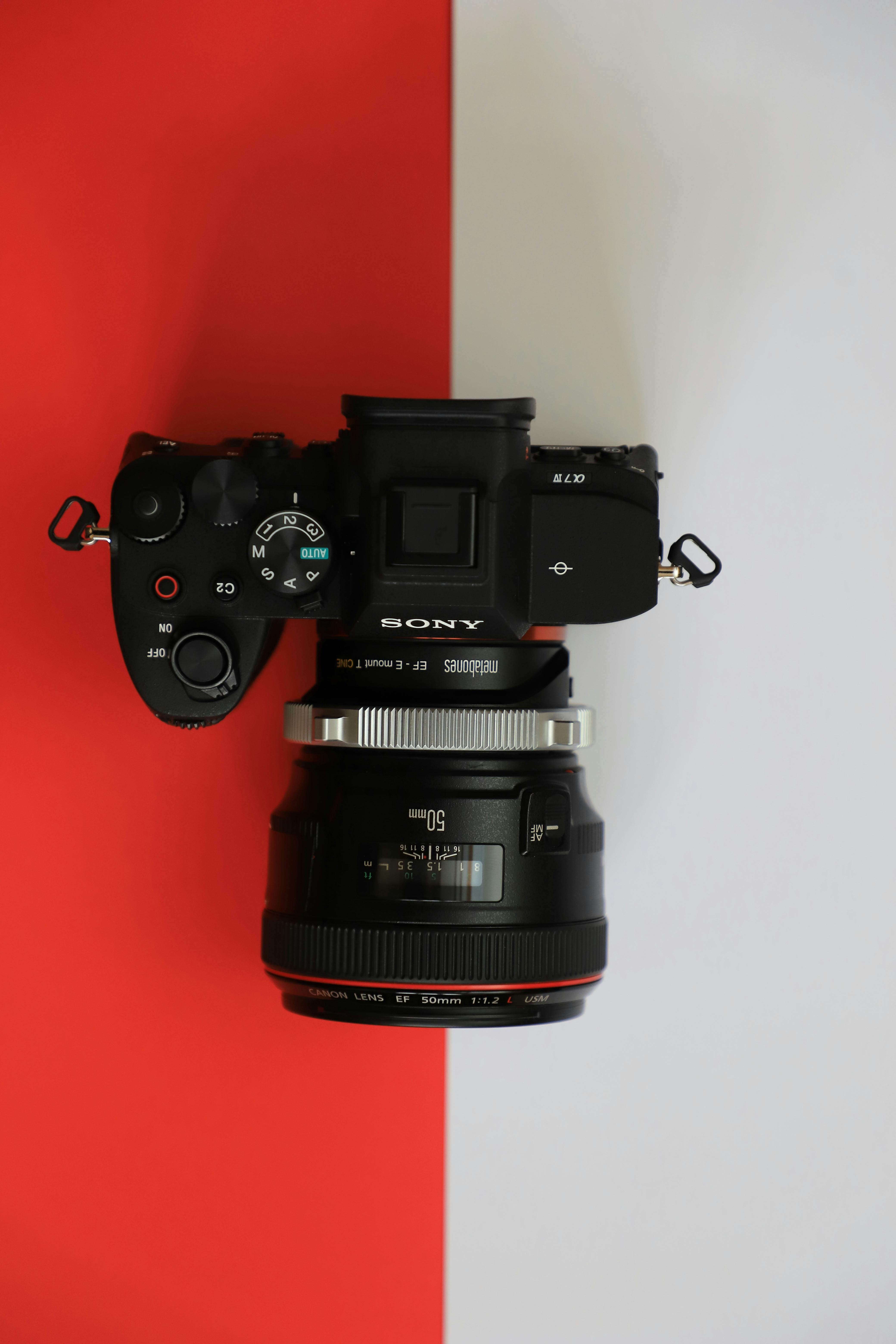 Top View Photo of Black Sony Camera · Free Stock Photo