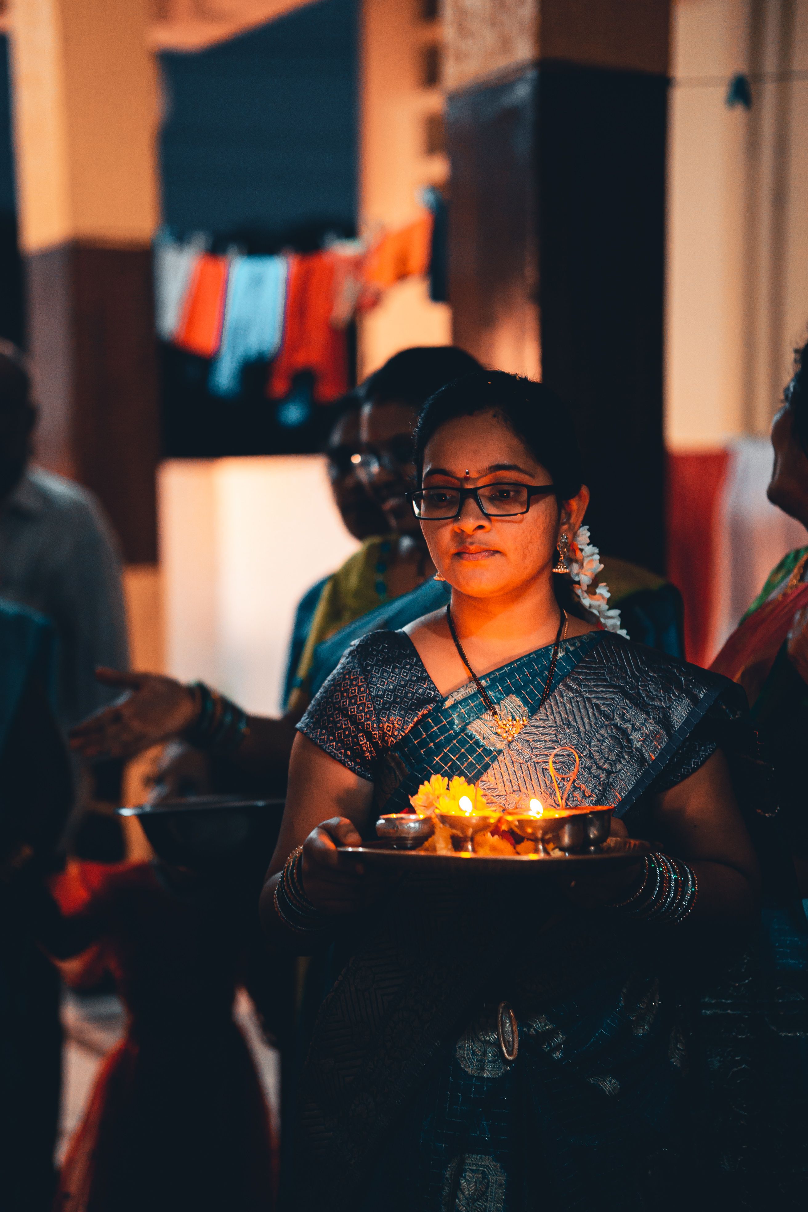 Woman Posing in Traditional Clothing and with Wax Candles · Free Stock ...