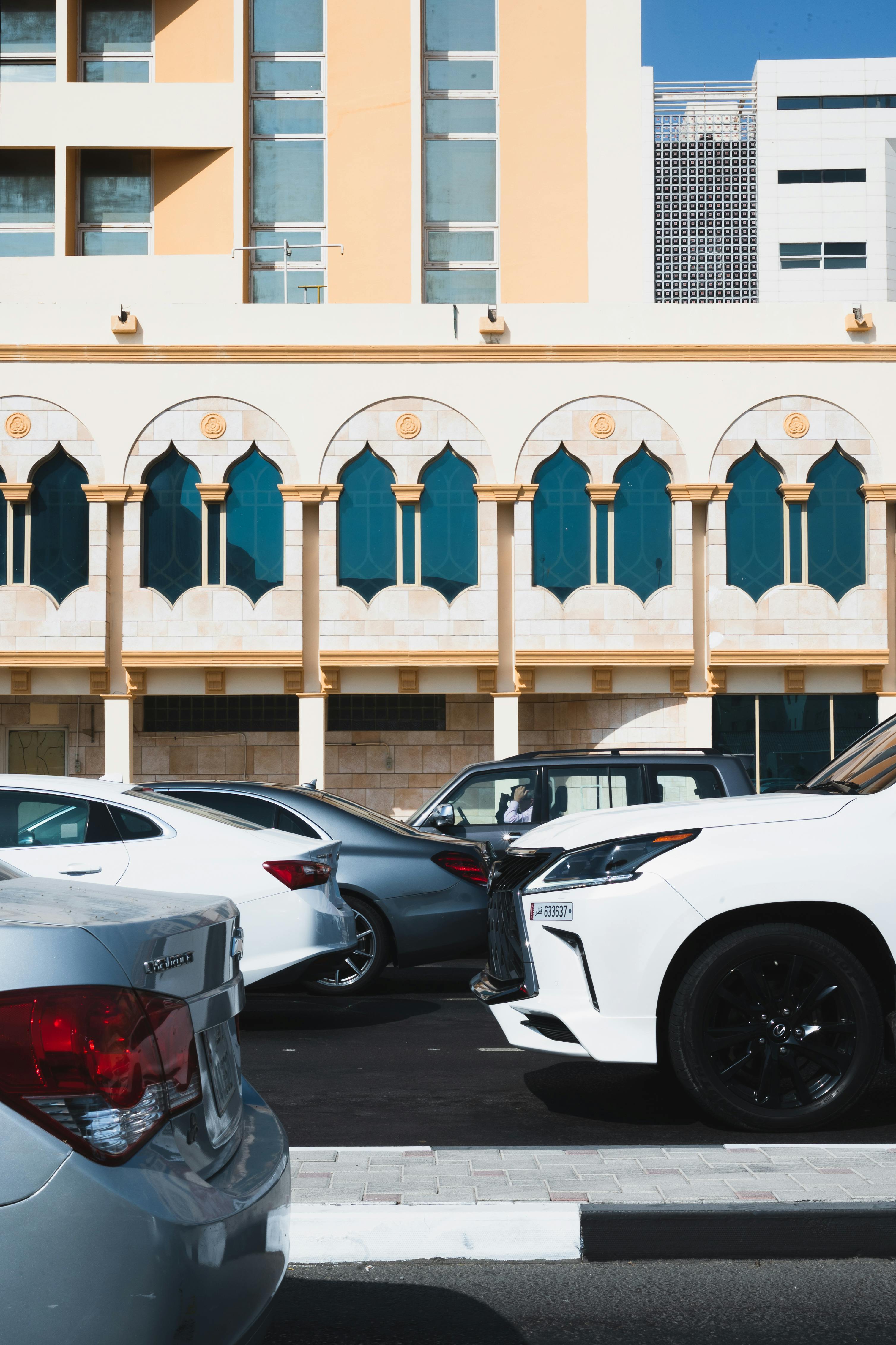 Cars on the Road Near a Mosque · Free Stock Photo
