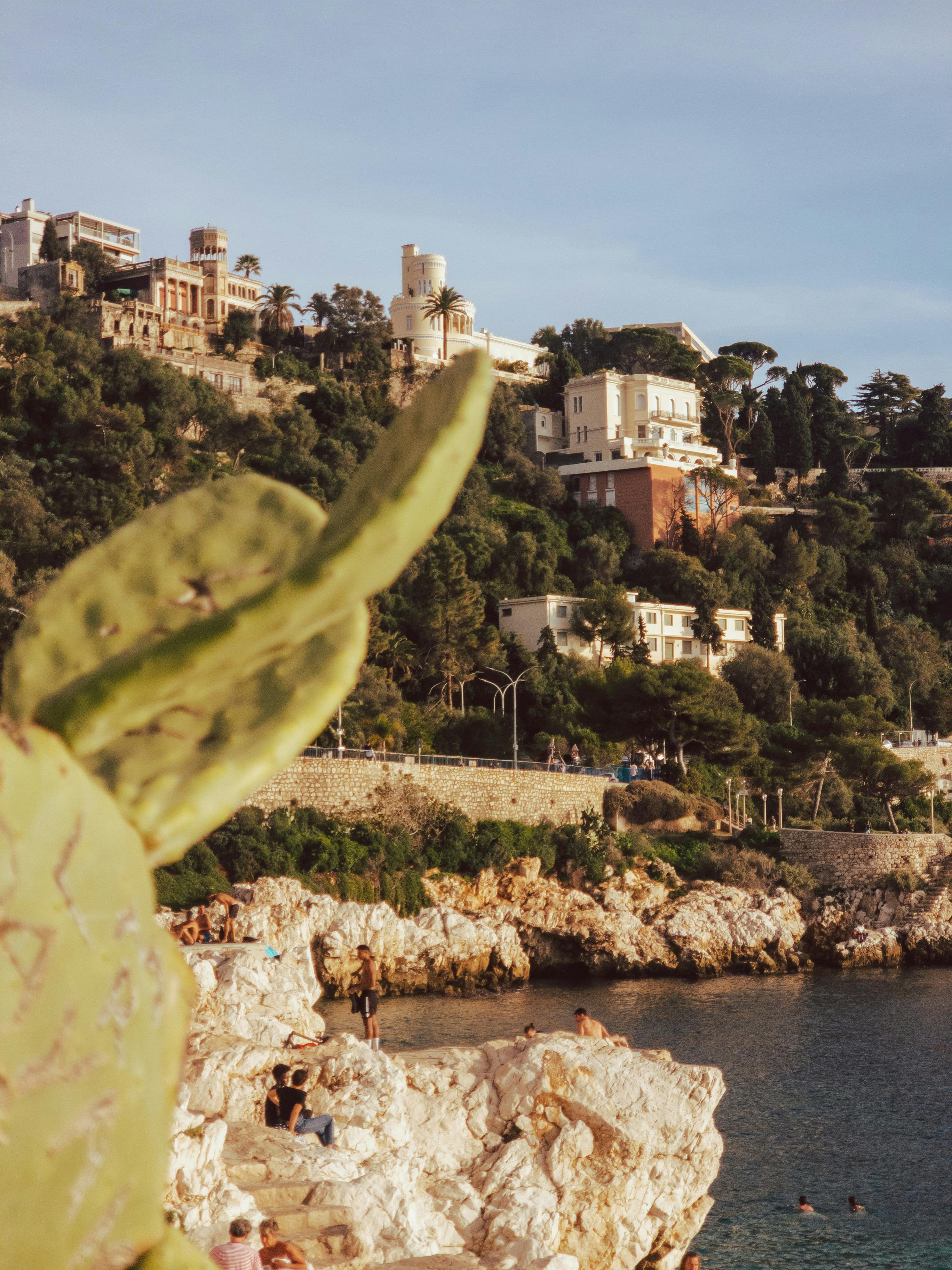 Pathway to Concrete Structure on the Rock Formation Under Blue Sky ...