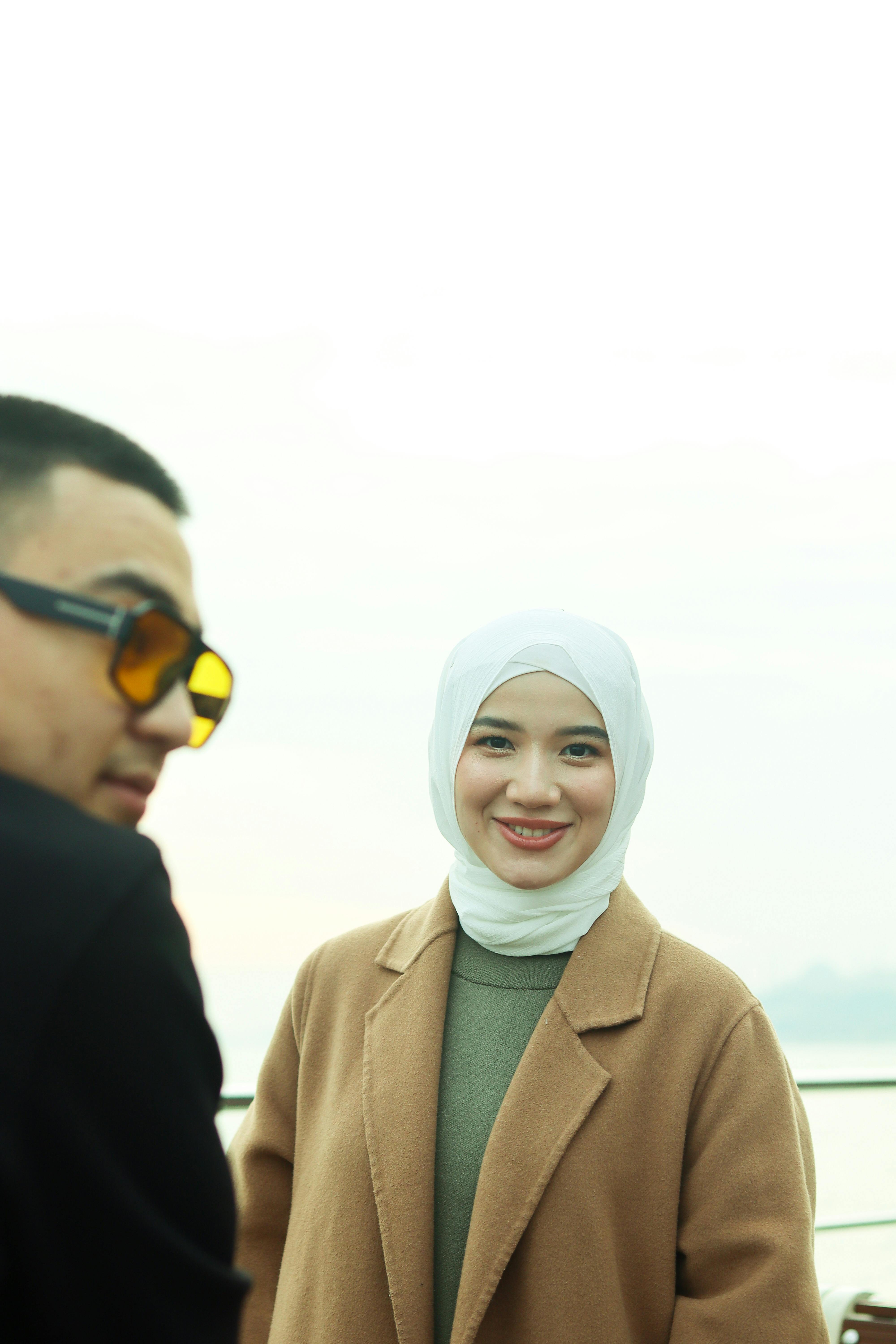 Portrait of Muslim Couple Laughing · Free Stock Photo