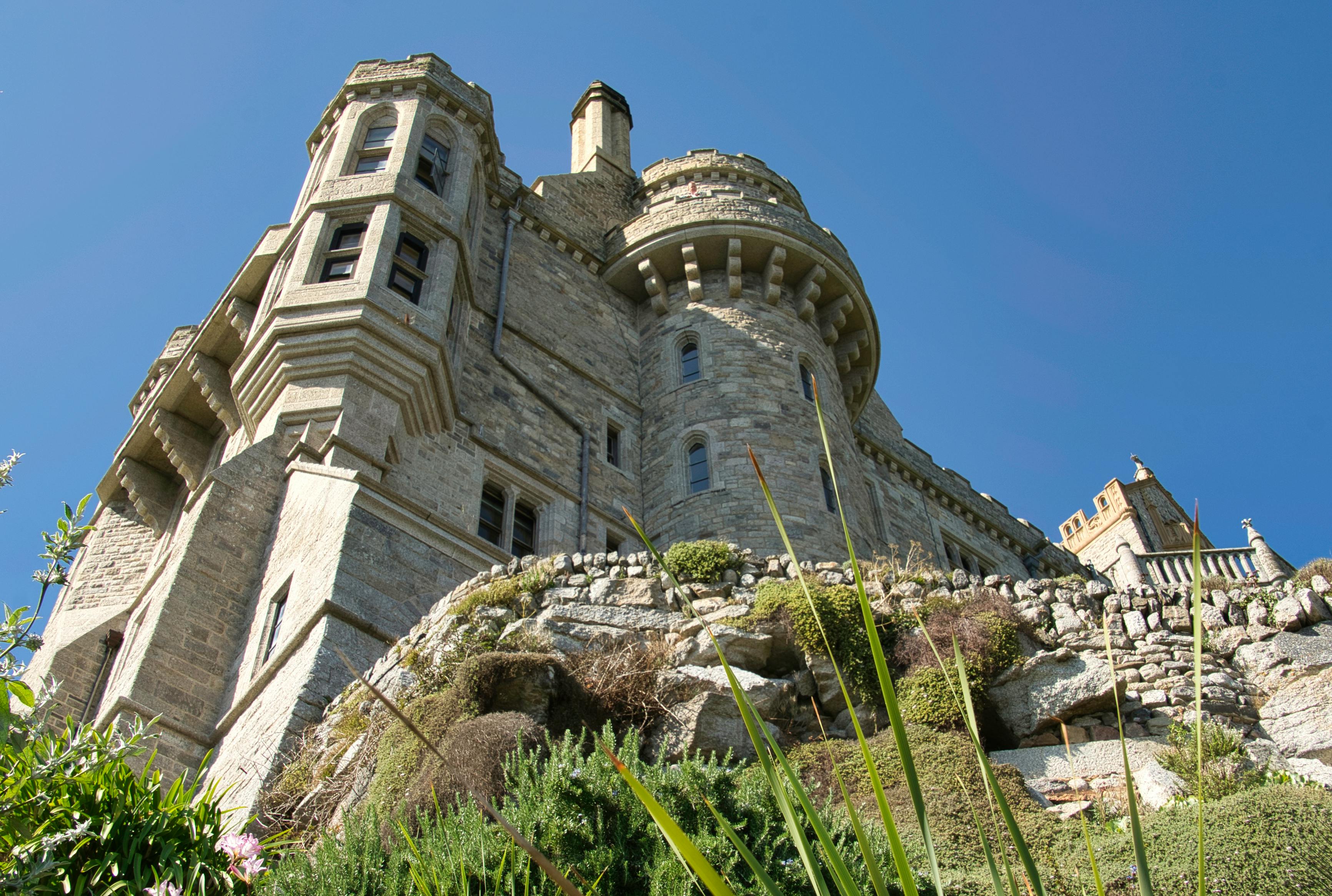 Low-Angle Shot of a Castle under the Blue Sky · Free Stock Photo