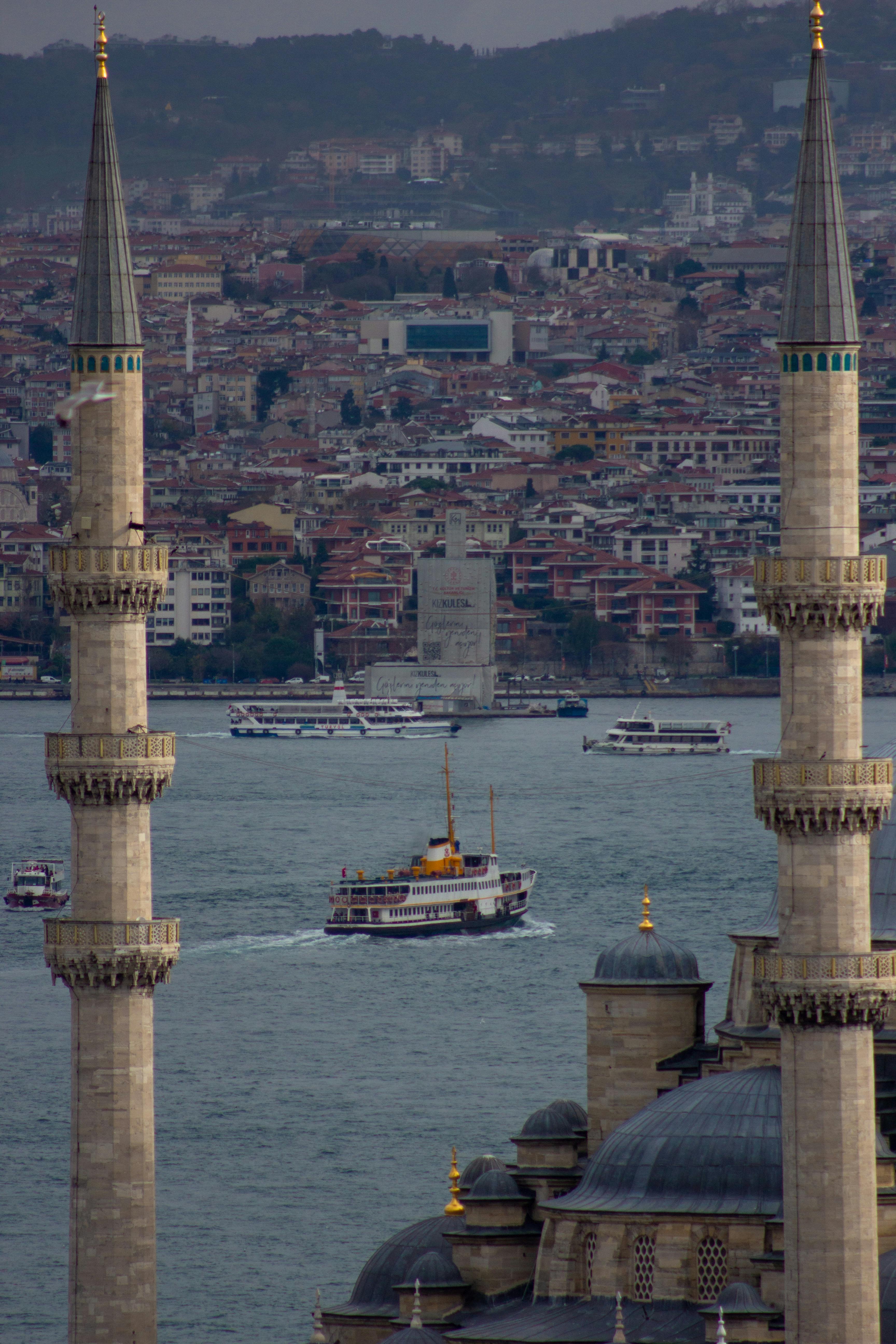 An Aerial Photography of Minor Mosque Near the City Buildings · Free ...