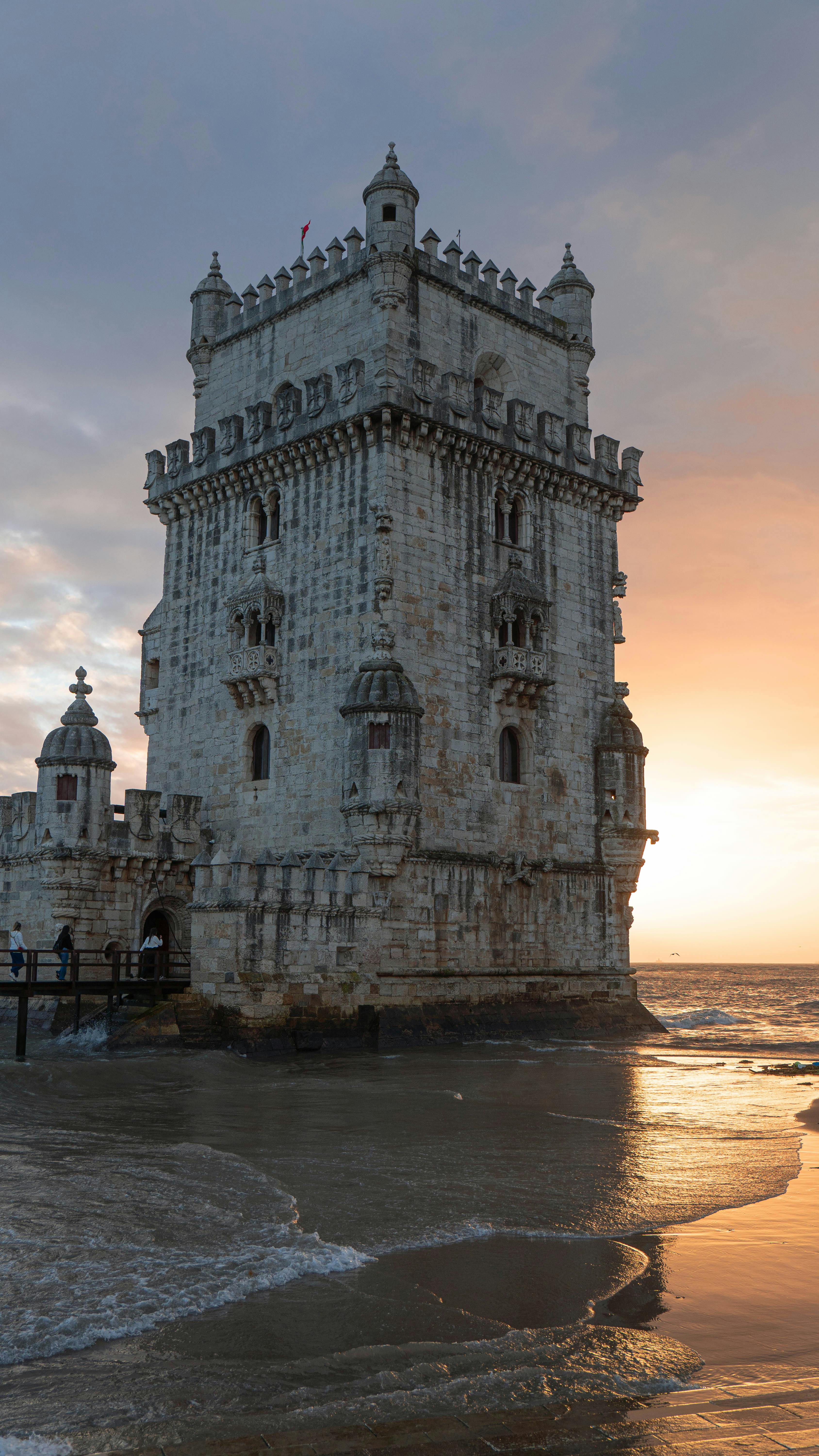 Belem Tower on the Beach · Free Stock Photo