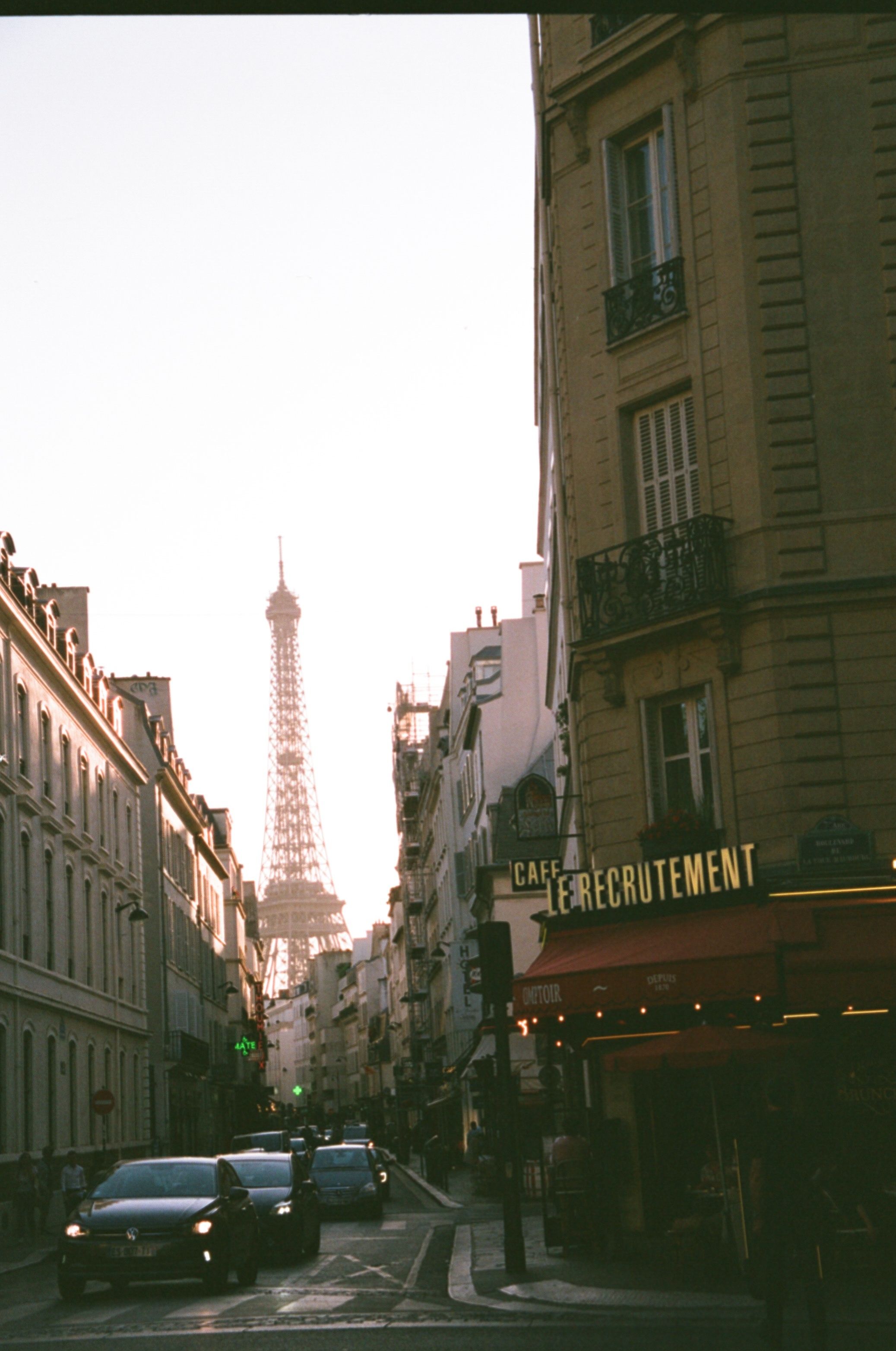 Narrow Street in Paris with a View of Eiffel Tower · Free Stock Photo