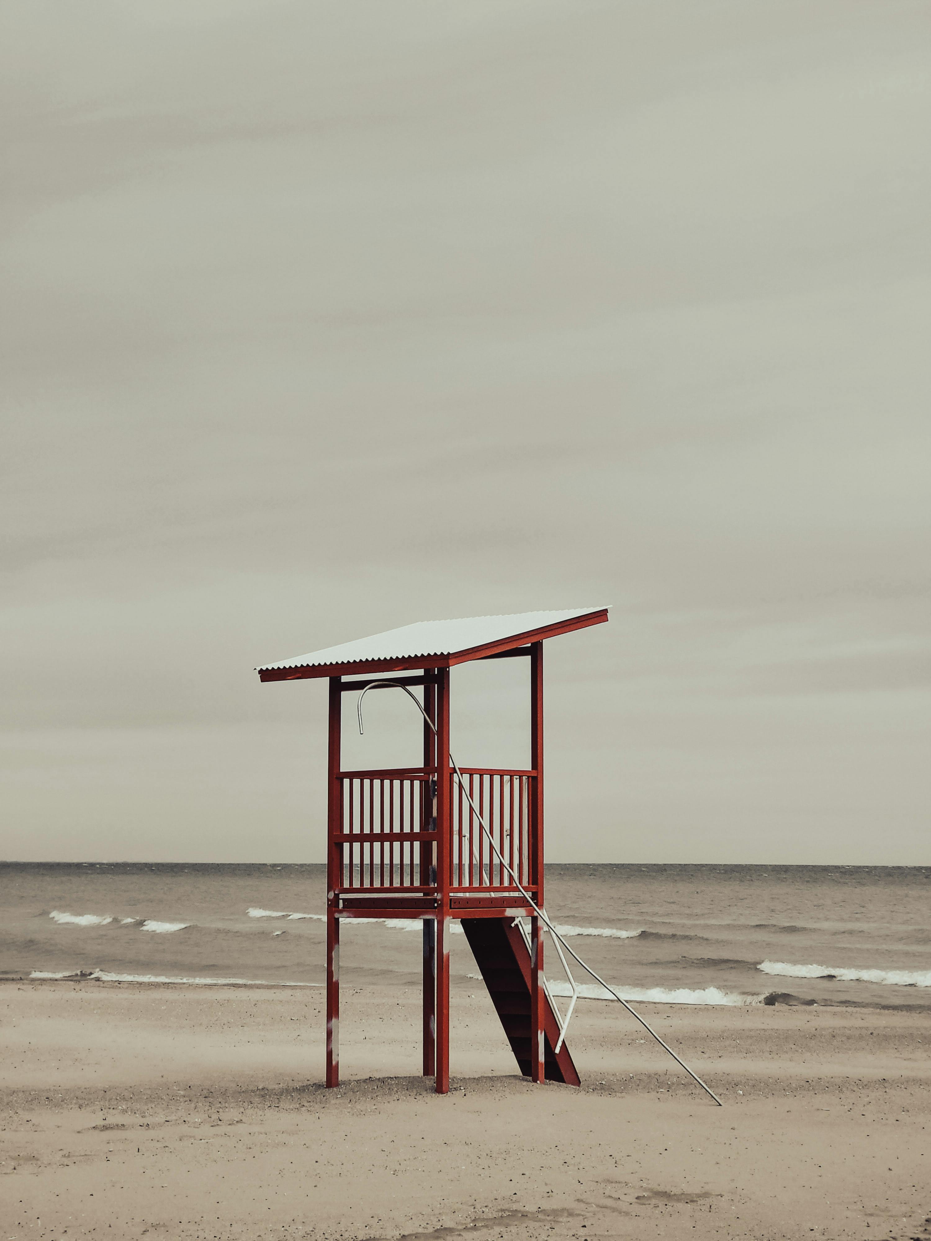 Grey Metal Step Ladder Near Beach during Daytime · Free Stock Photo