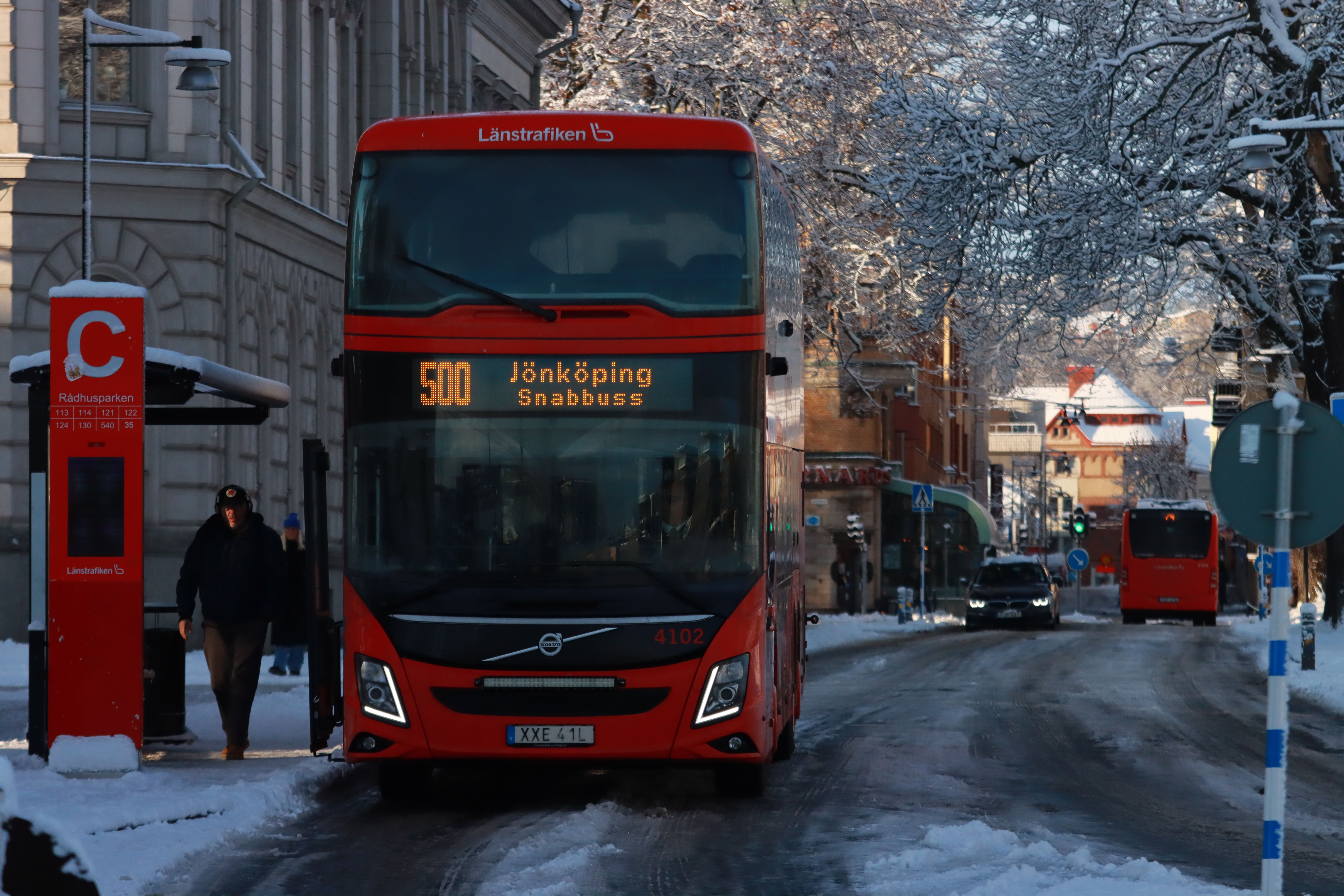 Photo of a Red Double-Decker Bus in Jonkoping, Sweden · Free Stock Photo