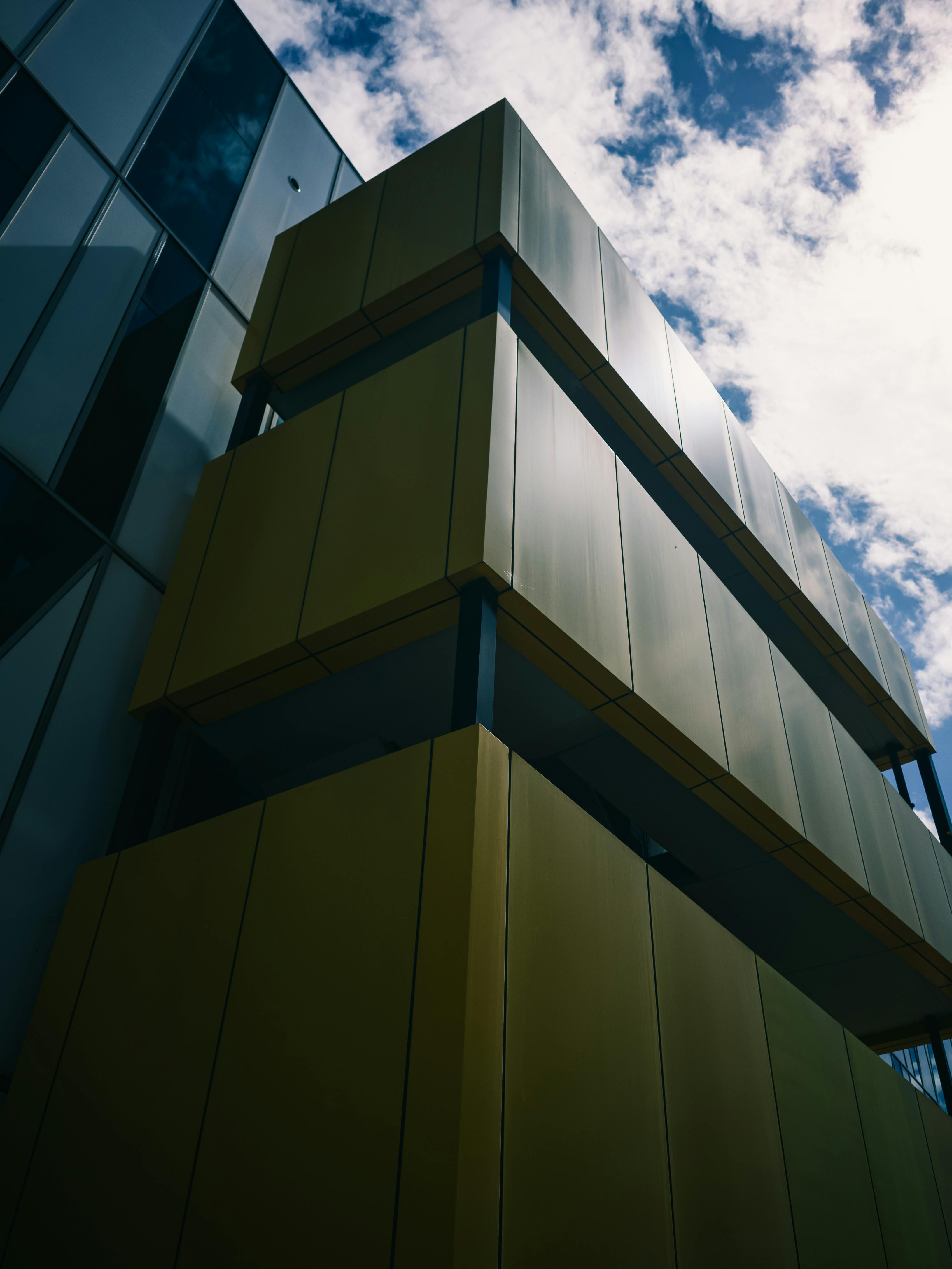 Modern Building with Glass Angled Walls · Free Stock Photo