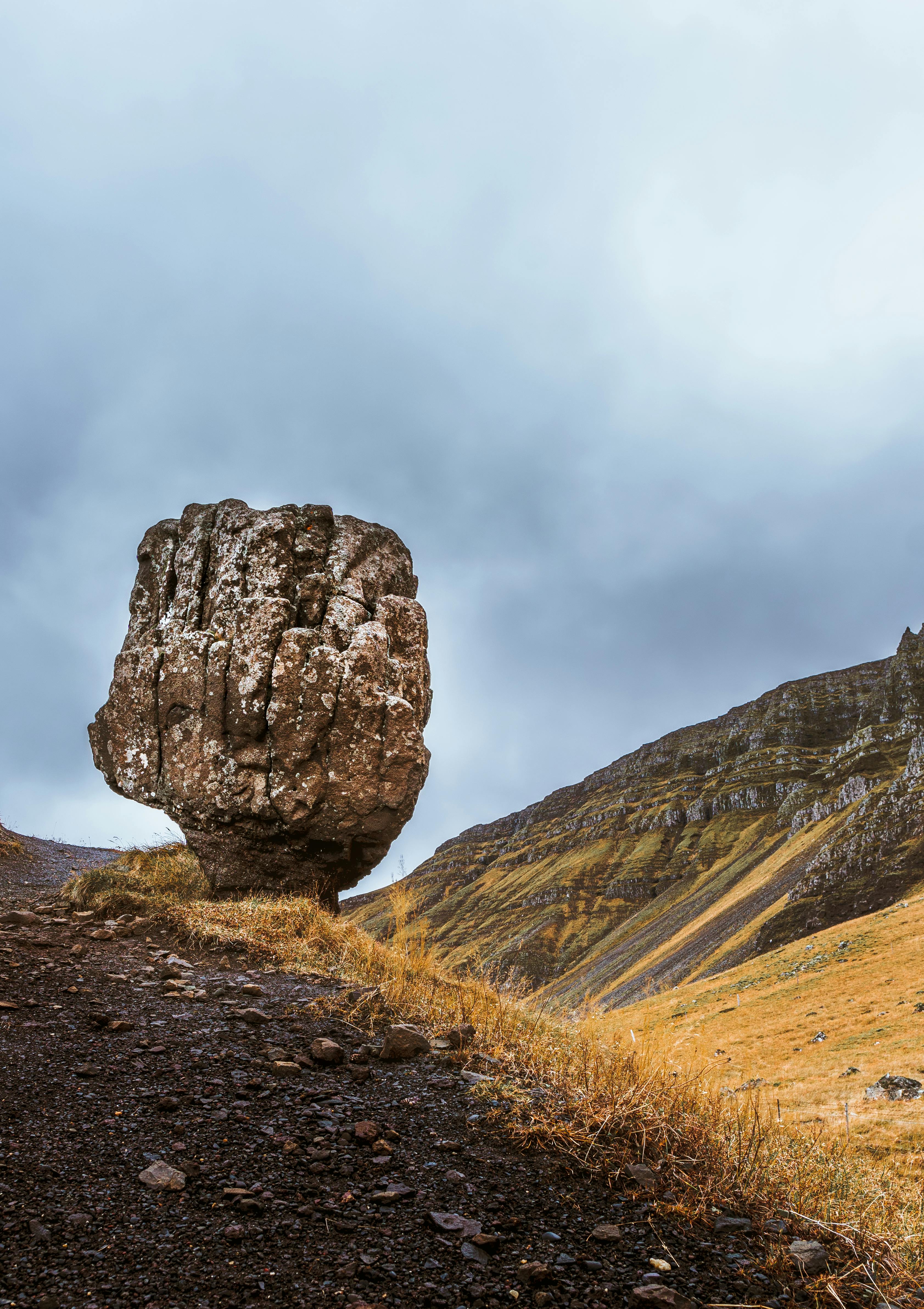 Brown Rock Formation on the Mountain under Blue Sky · Free Stock Photo
