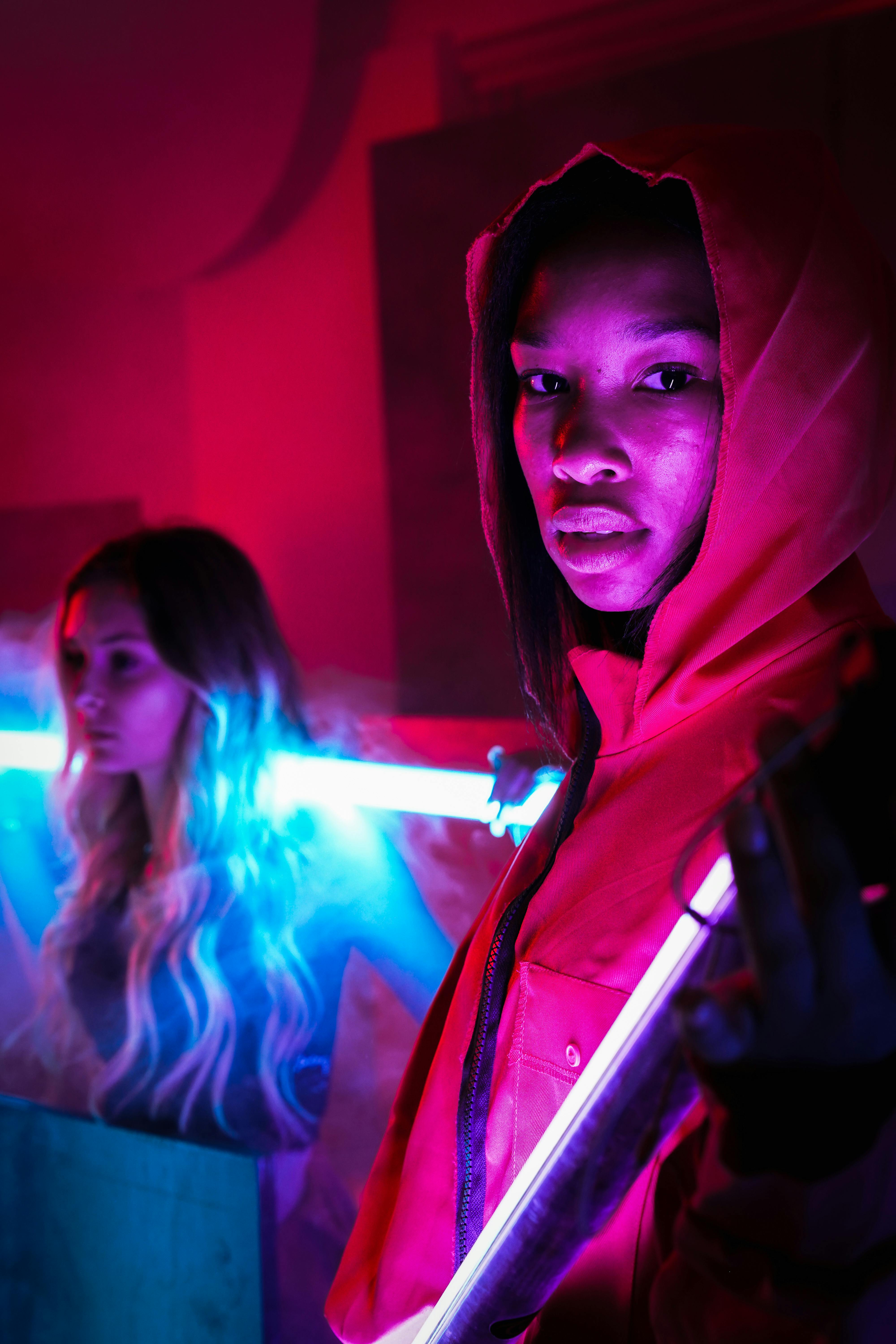 People Illuminating with a Light · Free Stock Photo