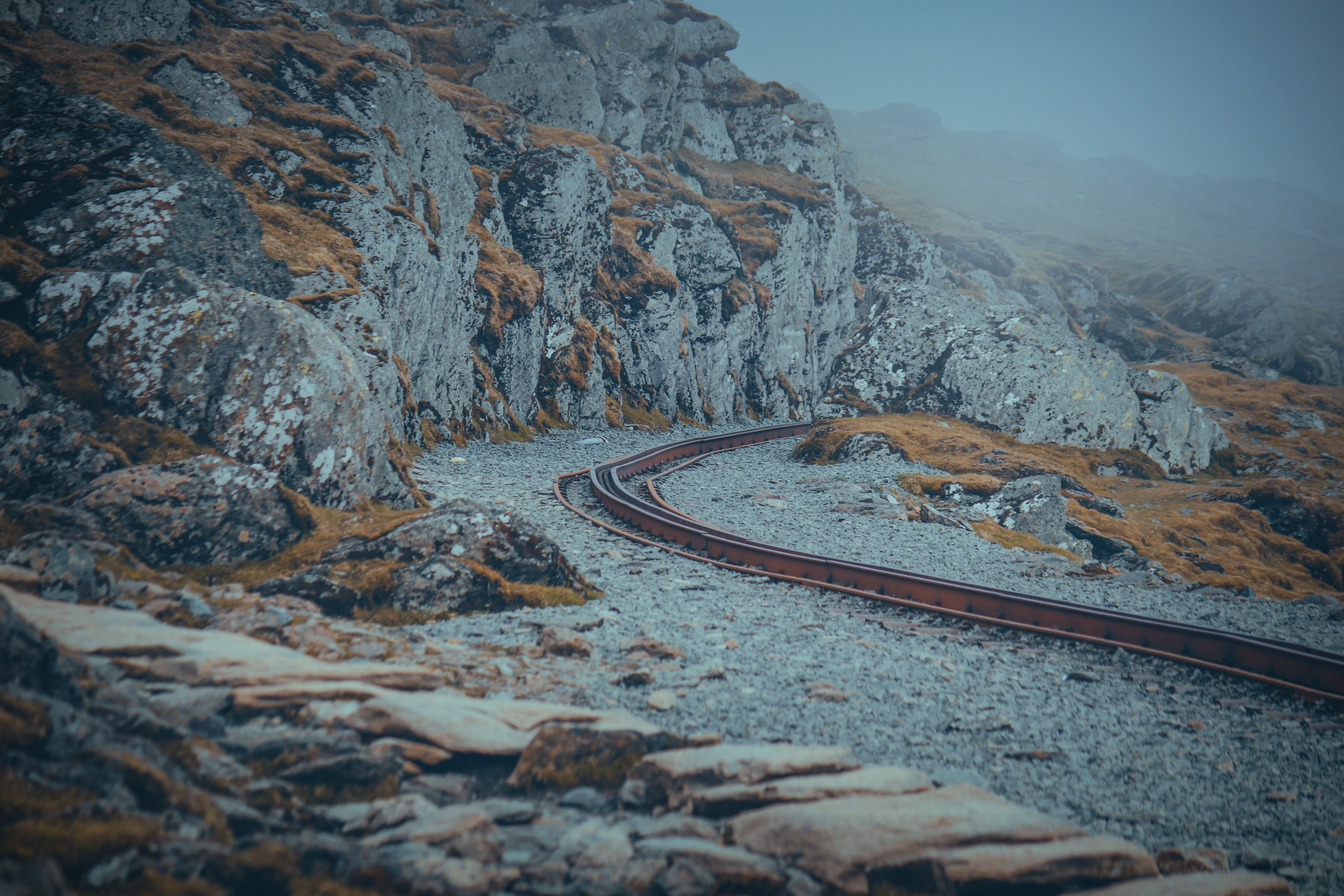 Railway Track on the Mountain · Free Stock Photo