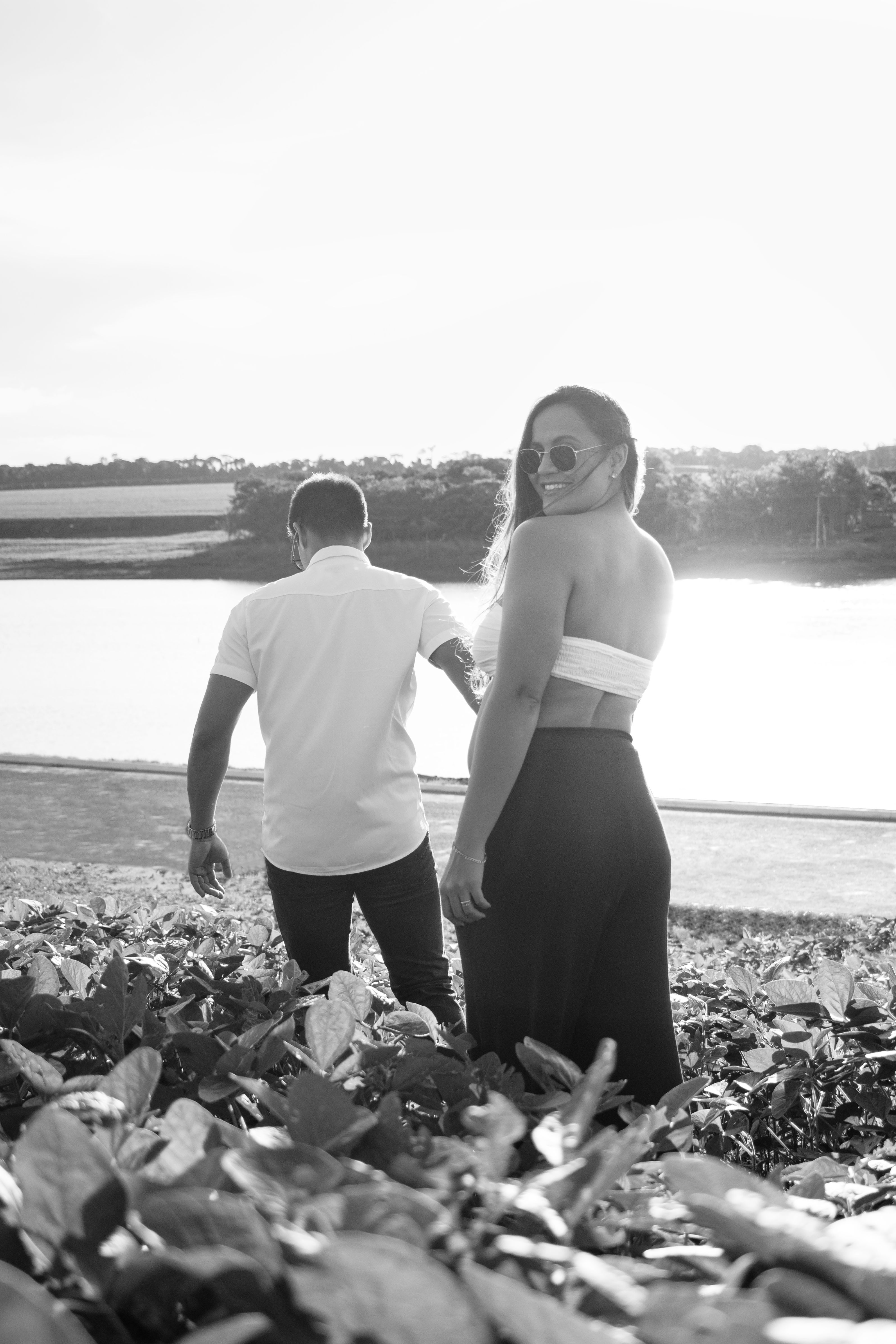 Grayscale Photo of a Couple · Free Stock Photo