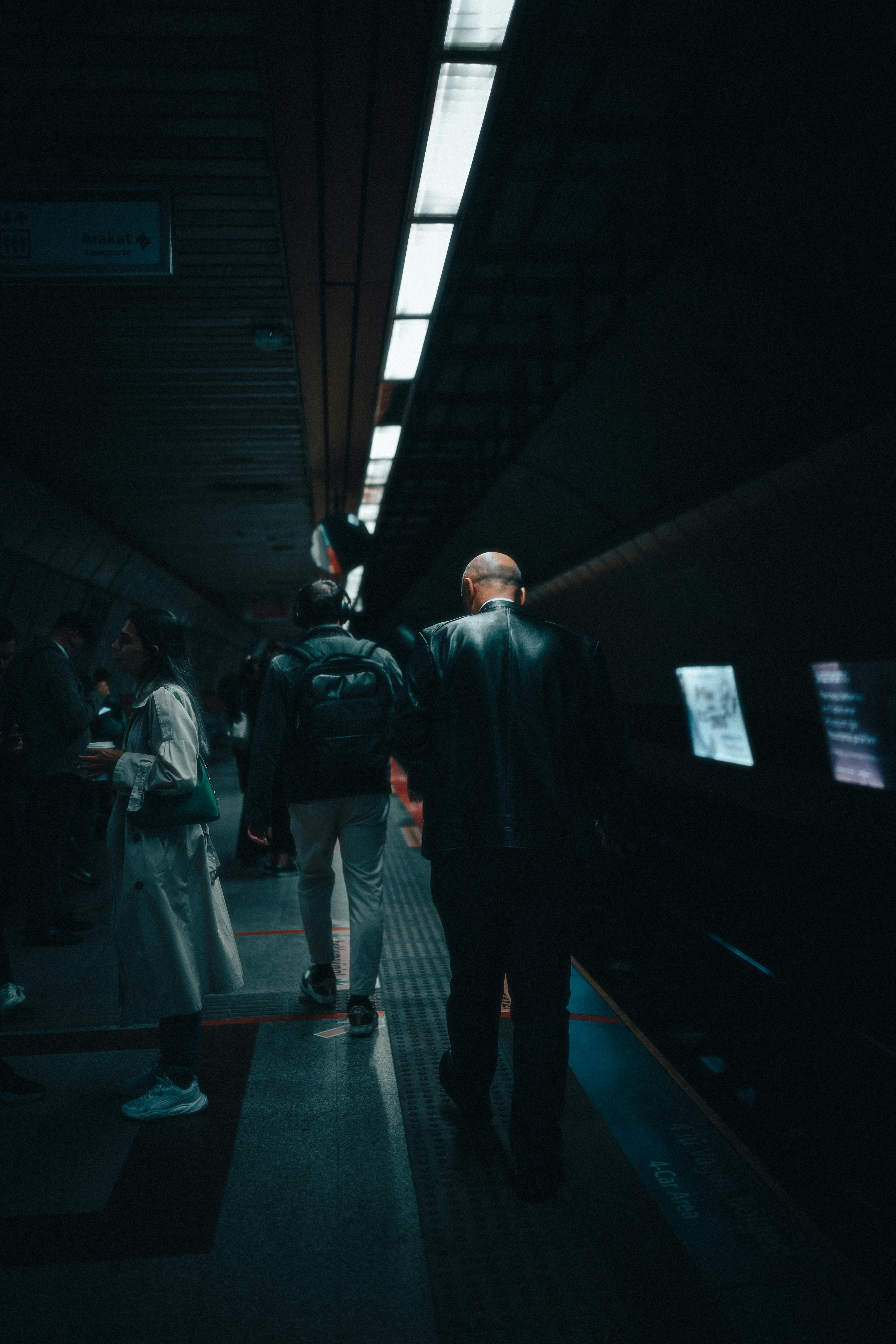 Subway Entrance During Nighttime · Free Stock Photo