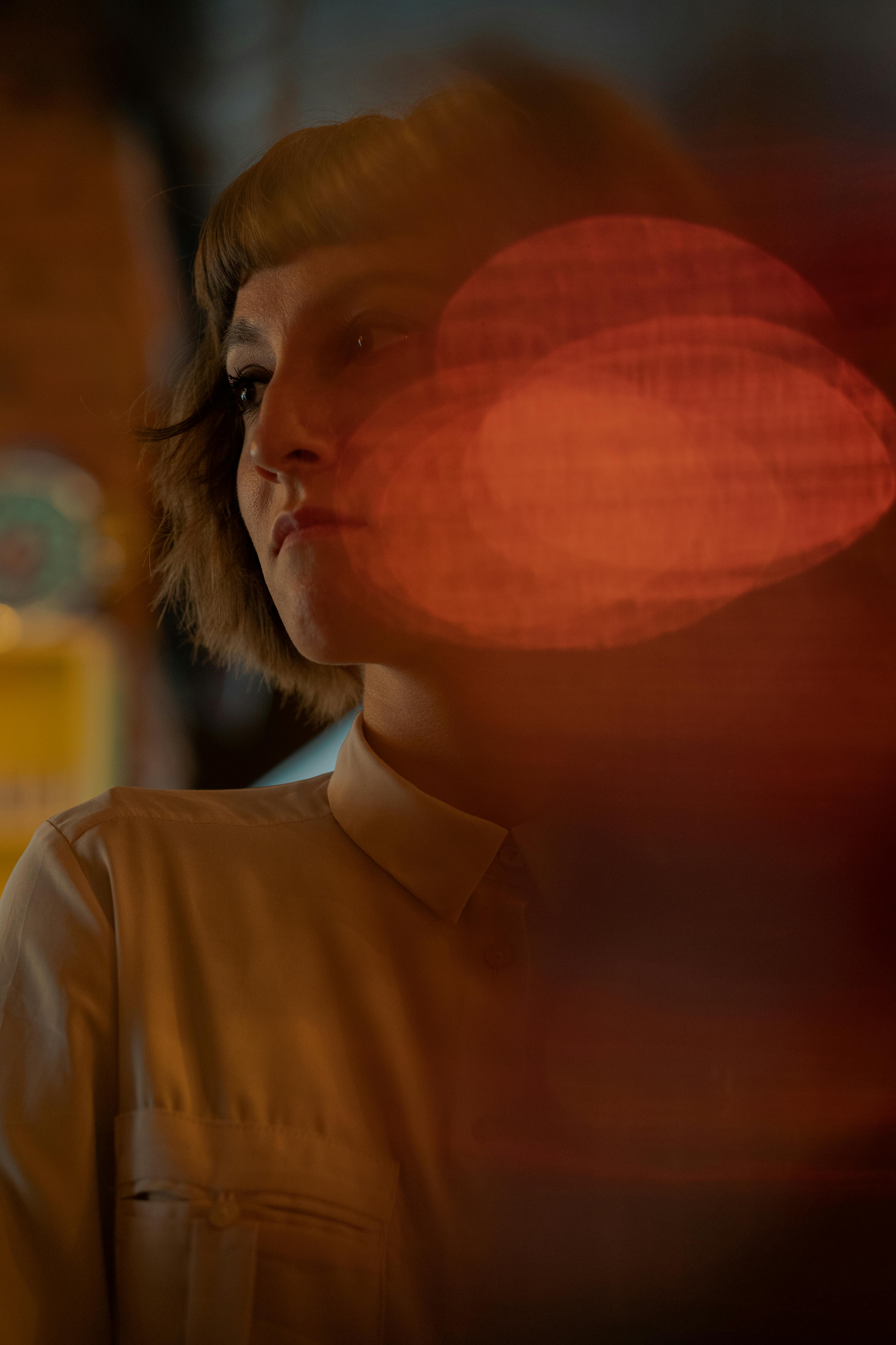 Portrait of Woman with Lens Flare · Free Stock Photo