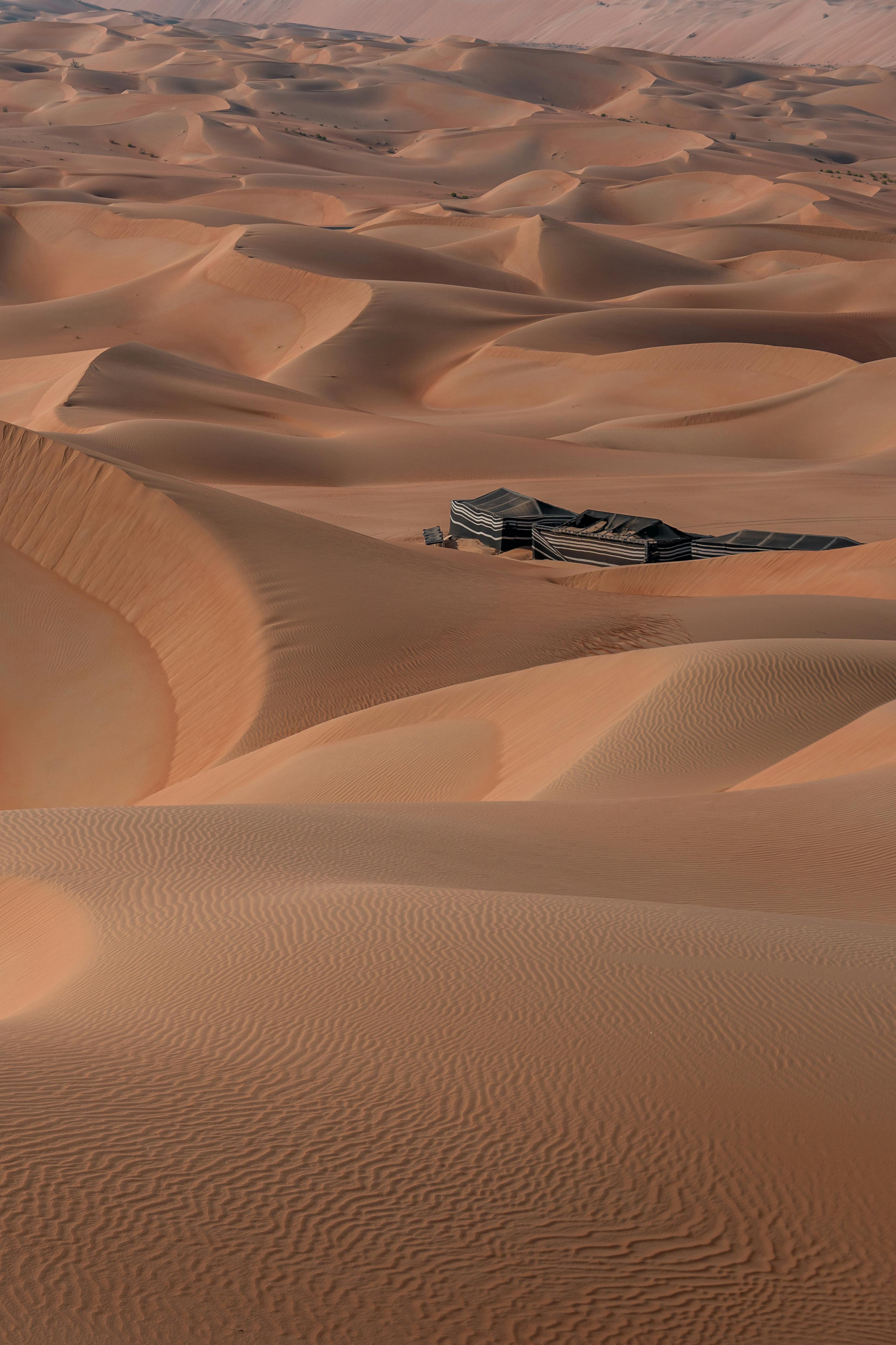 Aerial View of Buildings on a Desert · Free Stock Photo