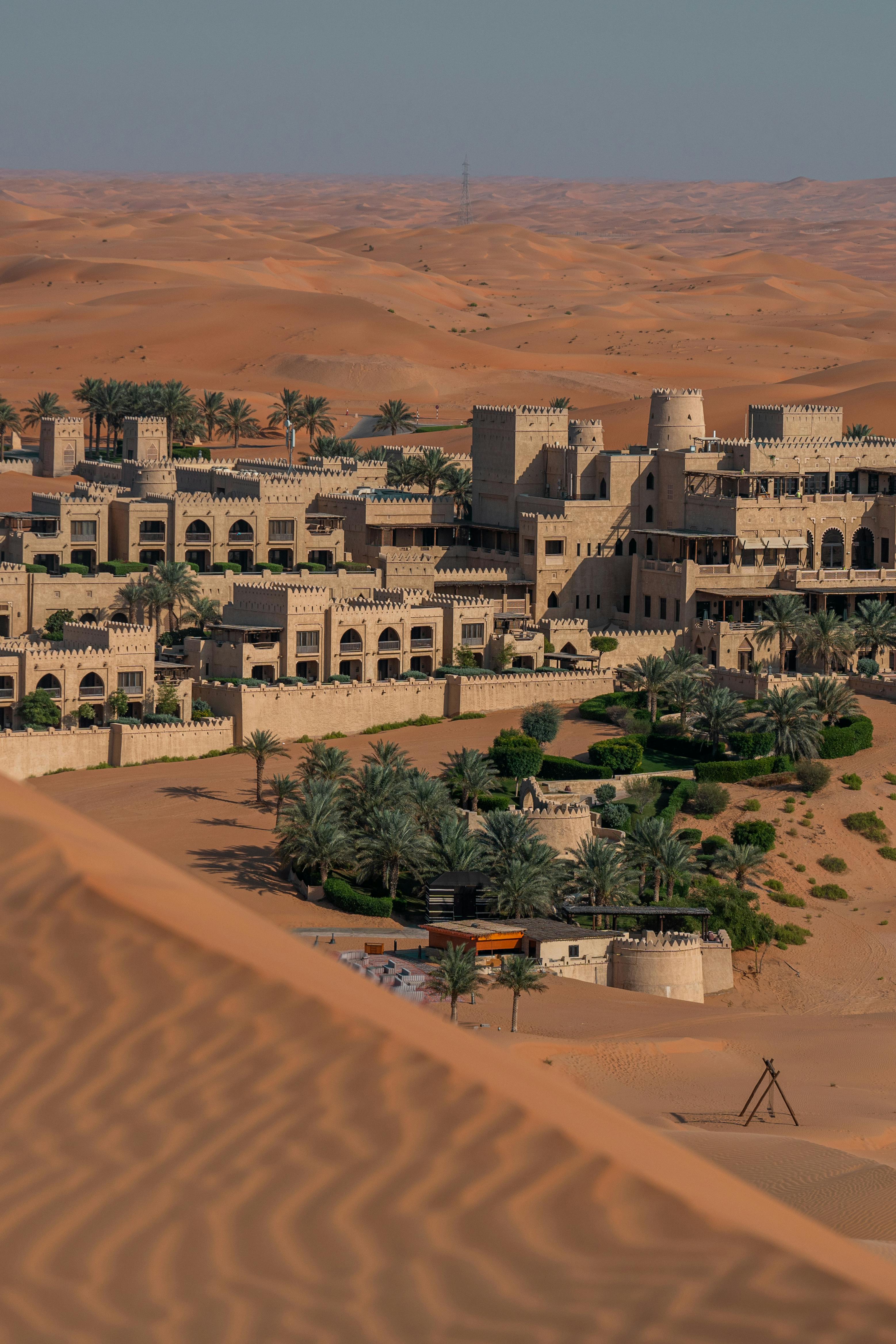 Aerial View of the Castle in the Desert · Free Stock Photo