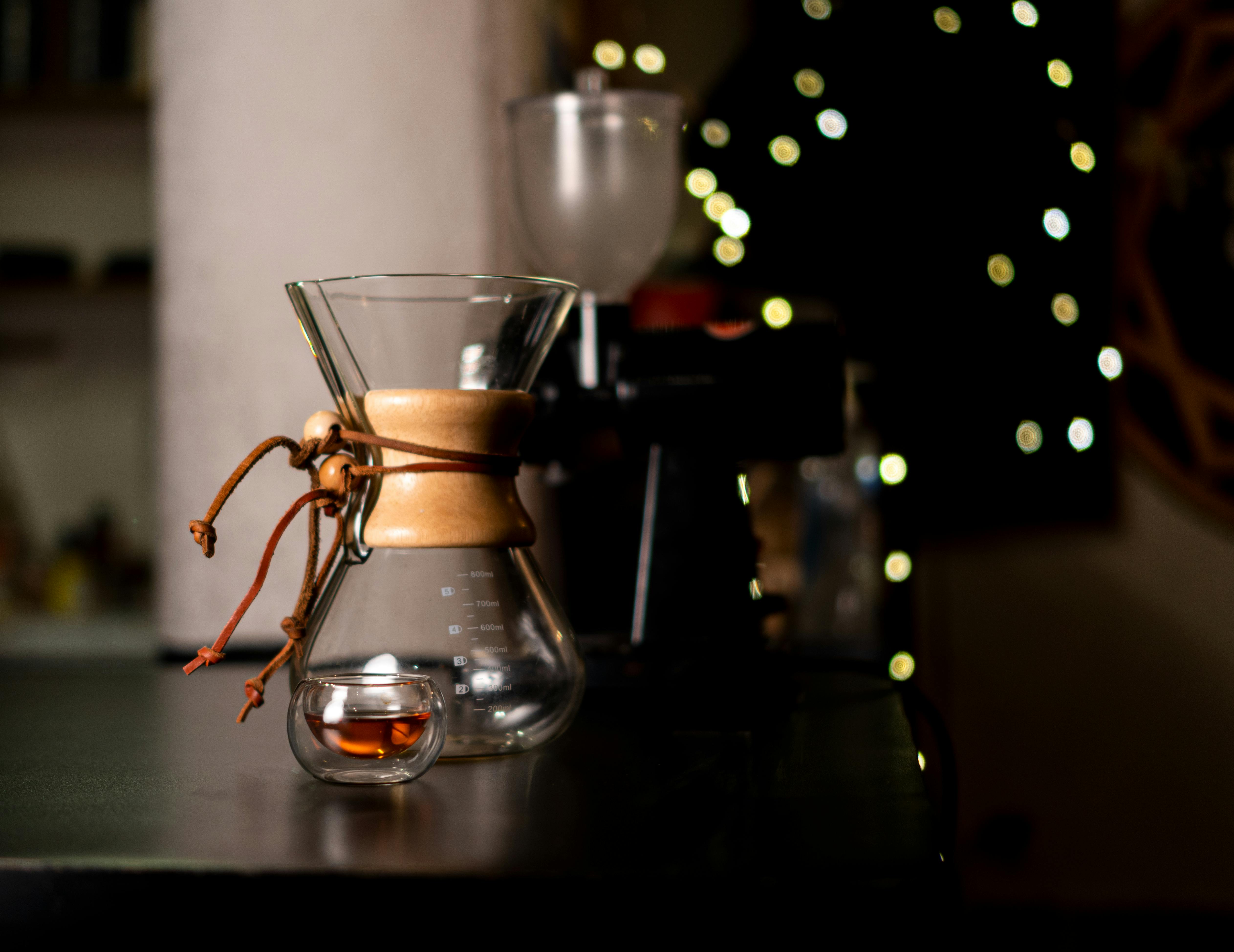 Glass Pour-Over Coffee Maker and Double Layer Cup · Free Stock Photo