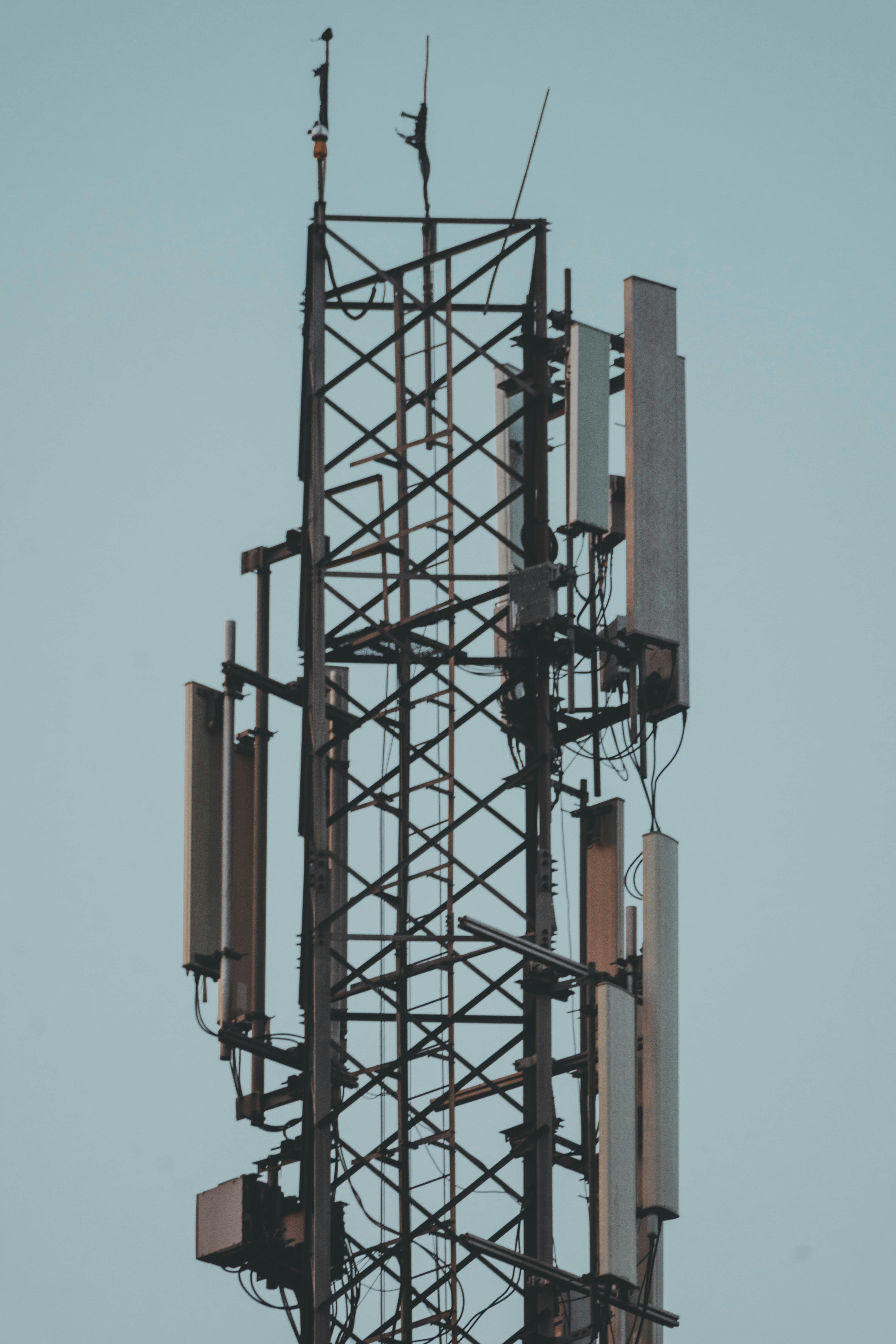 Transmitters on Tower · Free Stock Photo