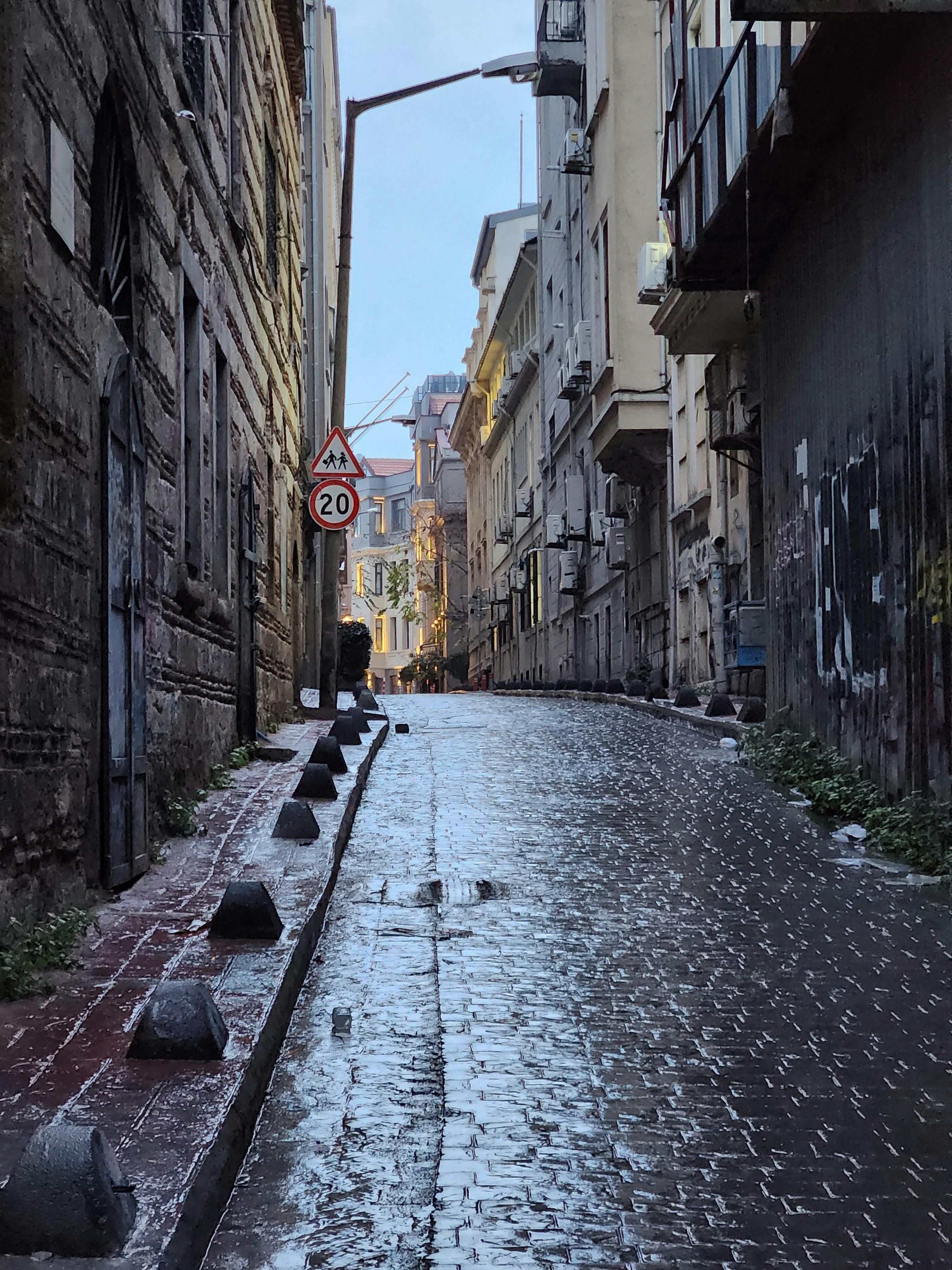 Empty Alleyway Between Shops · Free Stock Photo