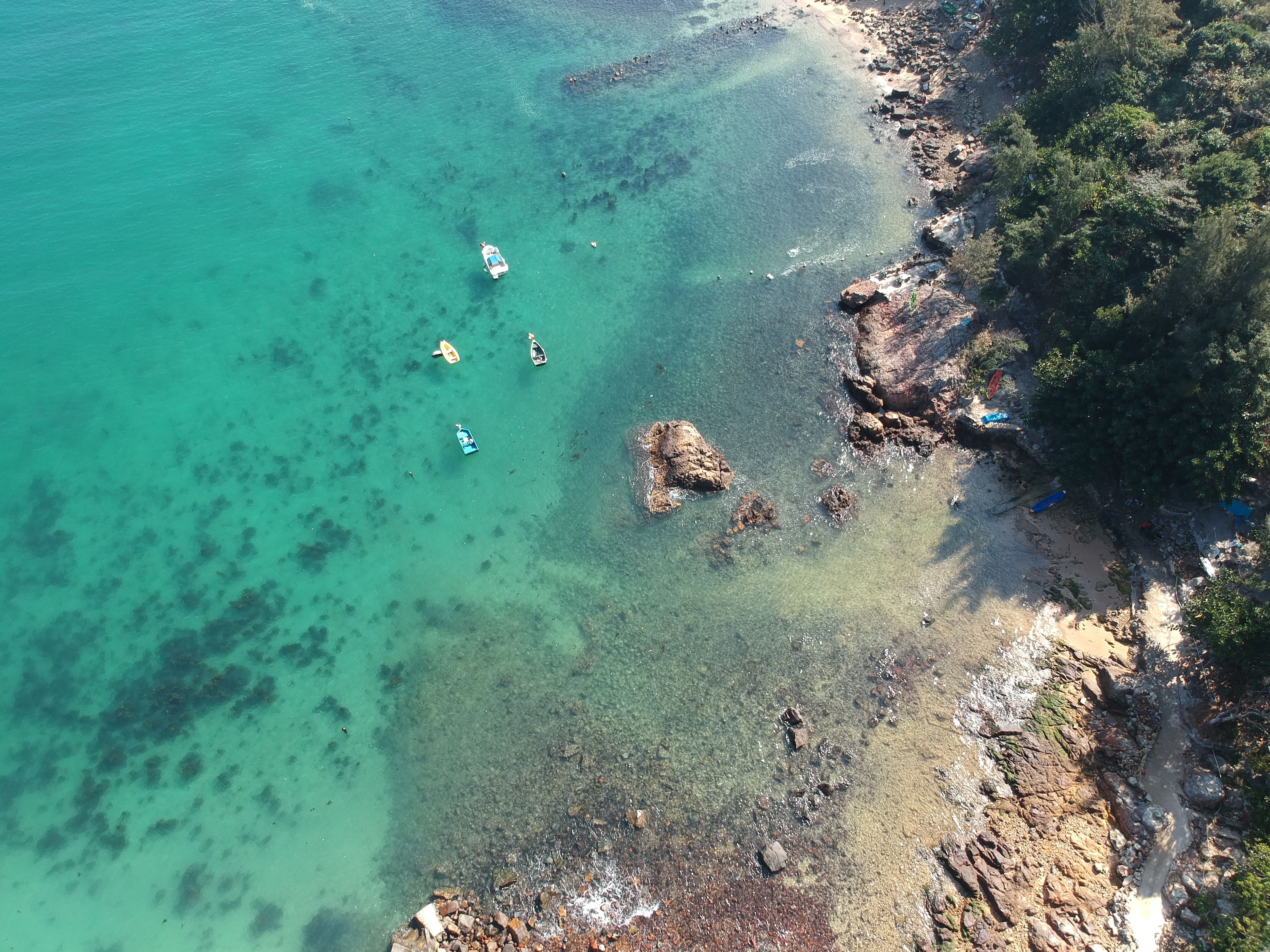 Bird's Eye View Of Boat On Seashore · Free Stock Photo