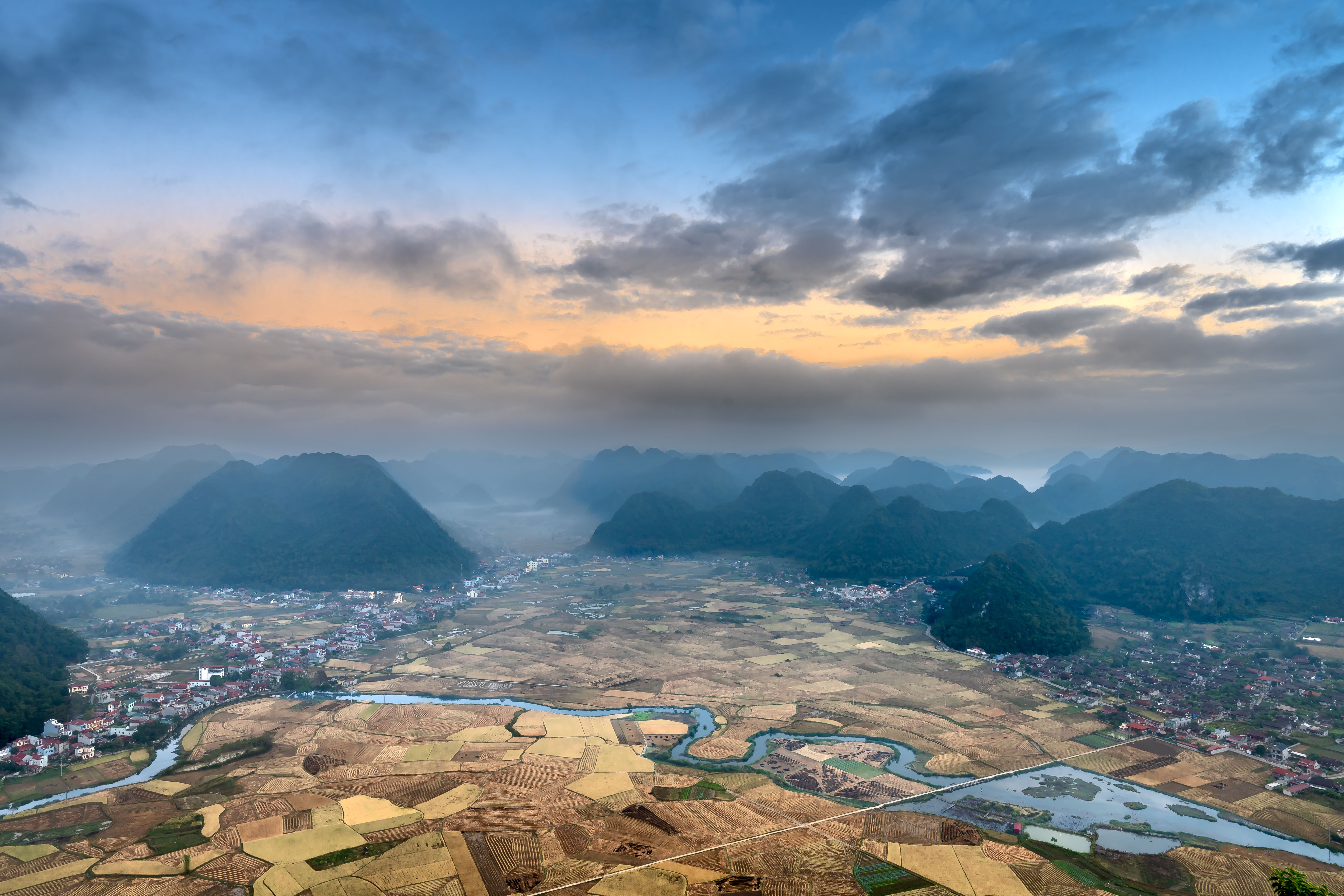 Aerial Photo of Countryside and Mountains · Free Stock Photo