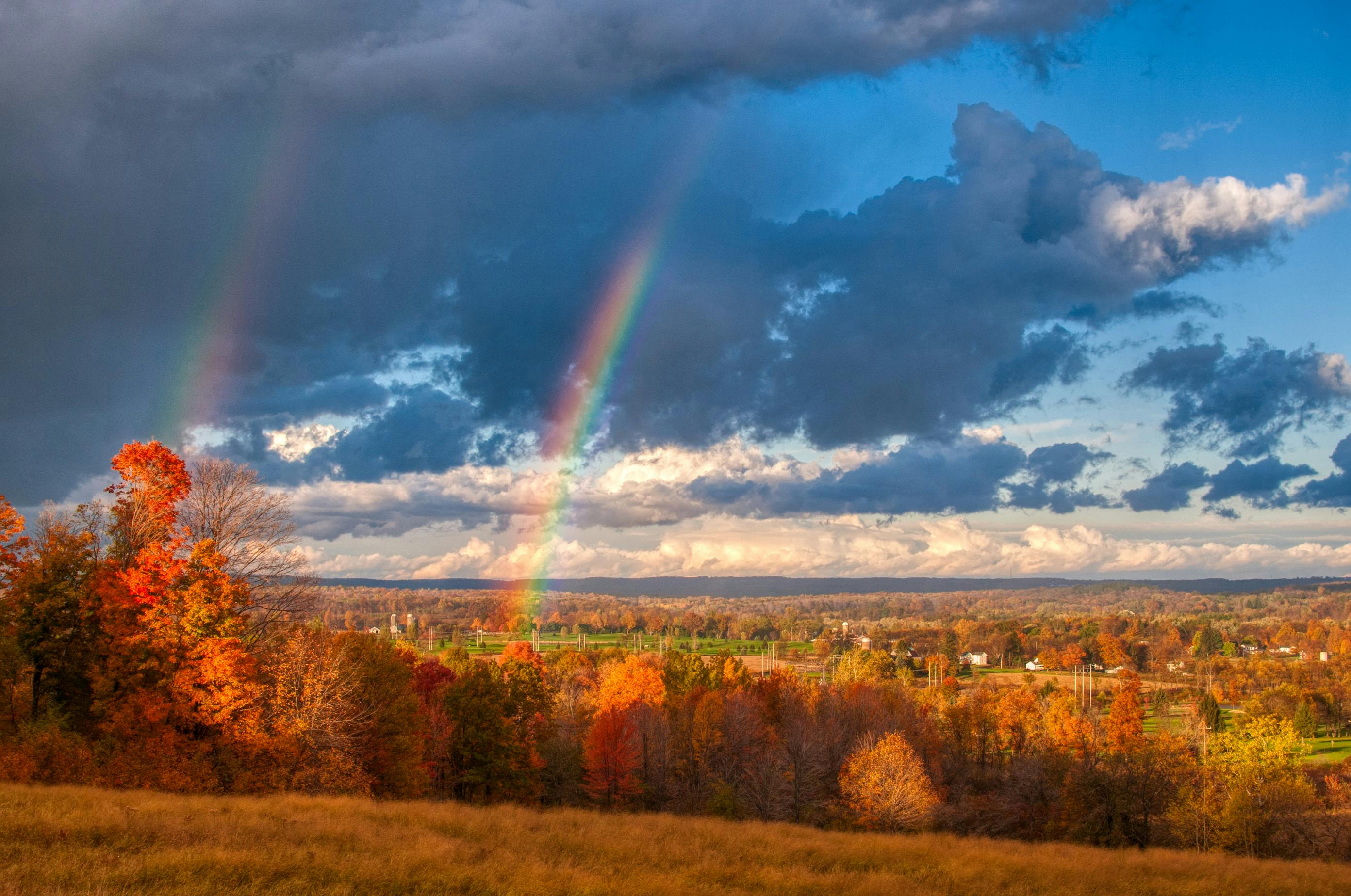 Scenic View Of Sky With Rainbow · Free Stock Photo