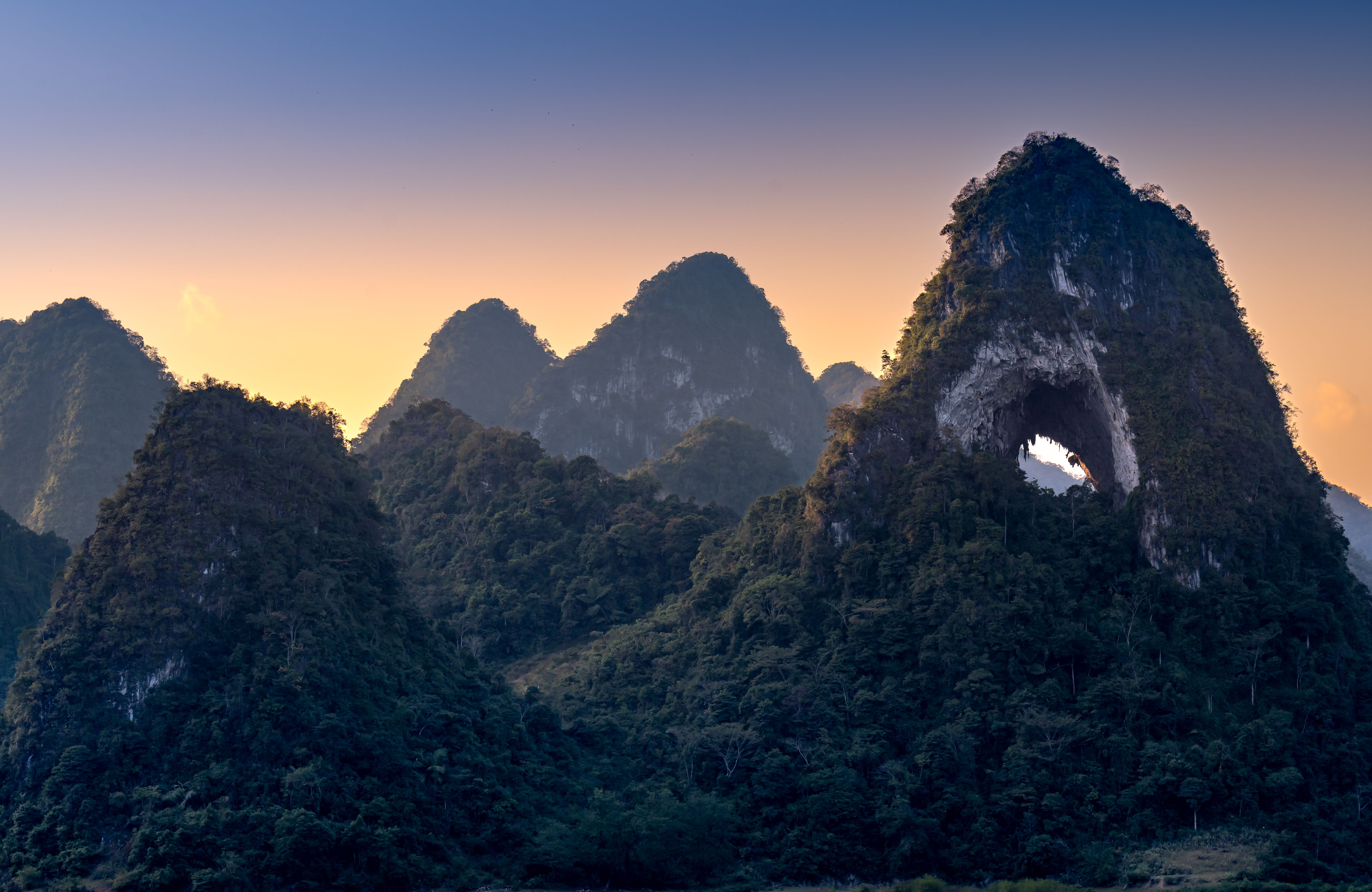 Forest on Rock Formations at Sunset · Free Stock Photo