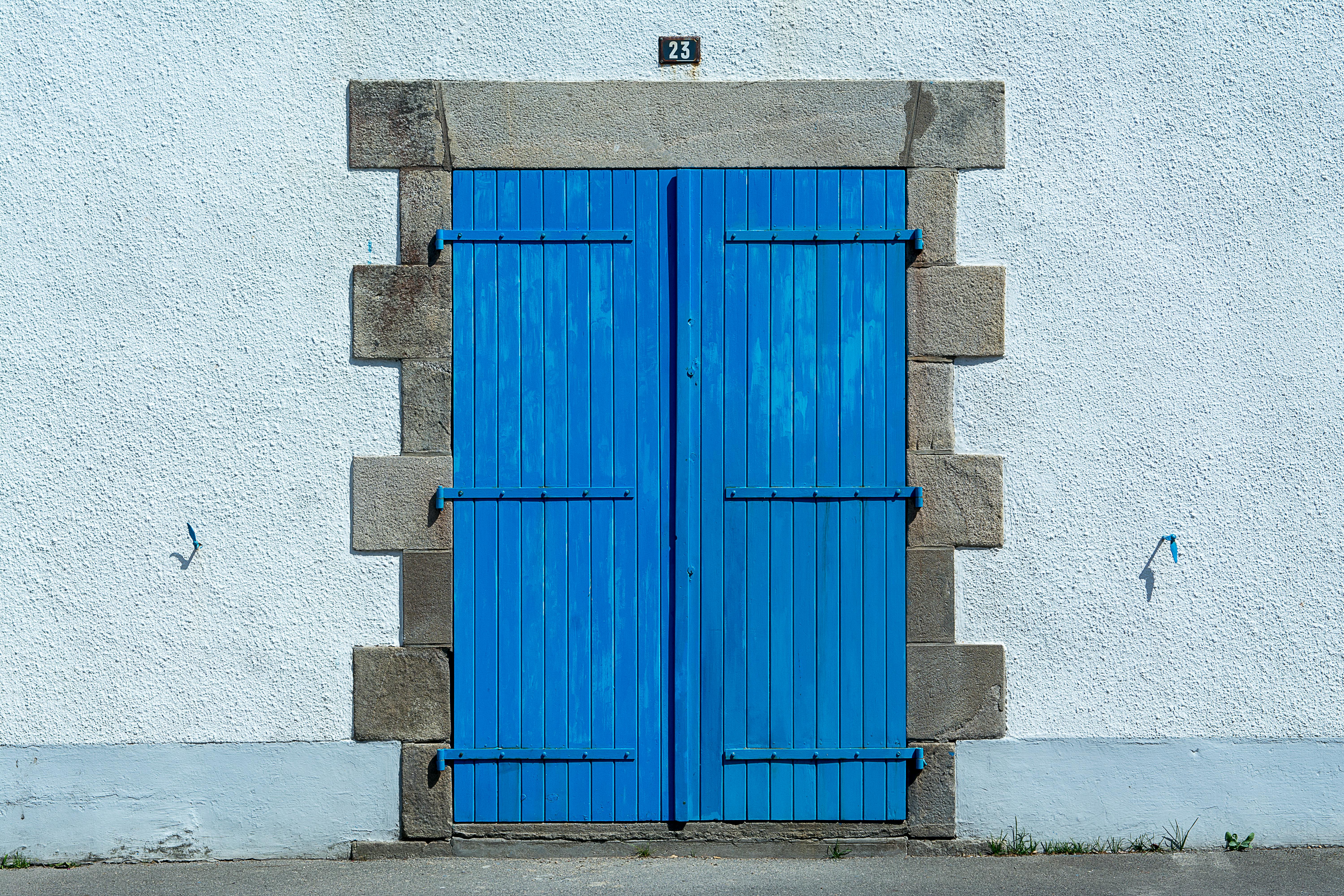 Blue Concrete 2-storey House · Free Stock Photo
