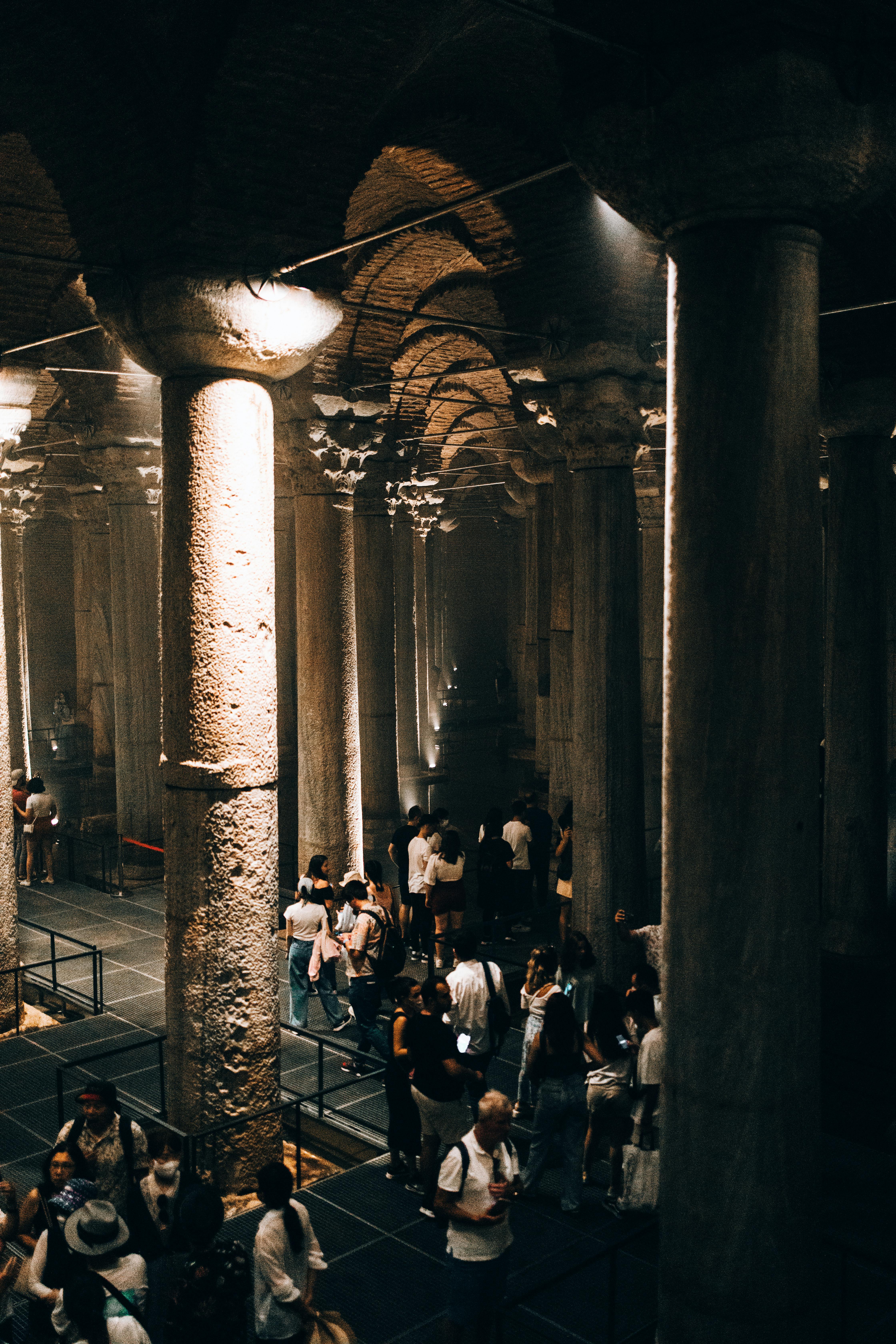 People Inside the Basilica Cistern, Istanbul · Free Stock Photo