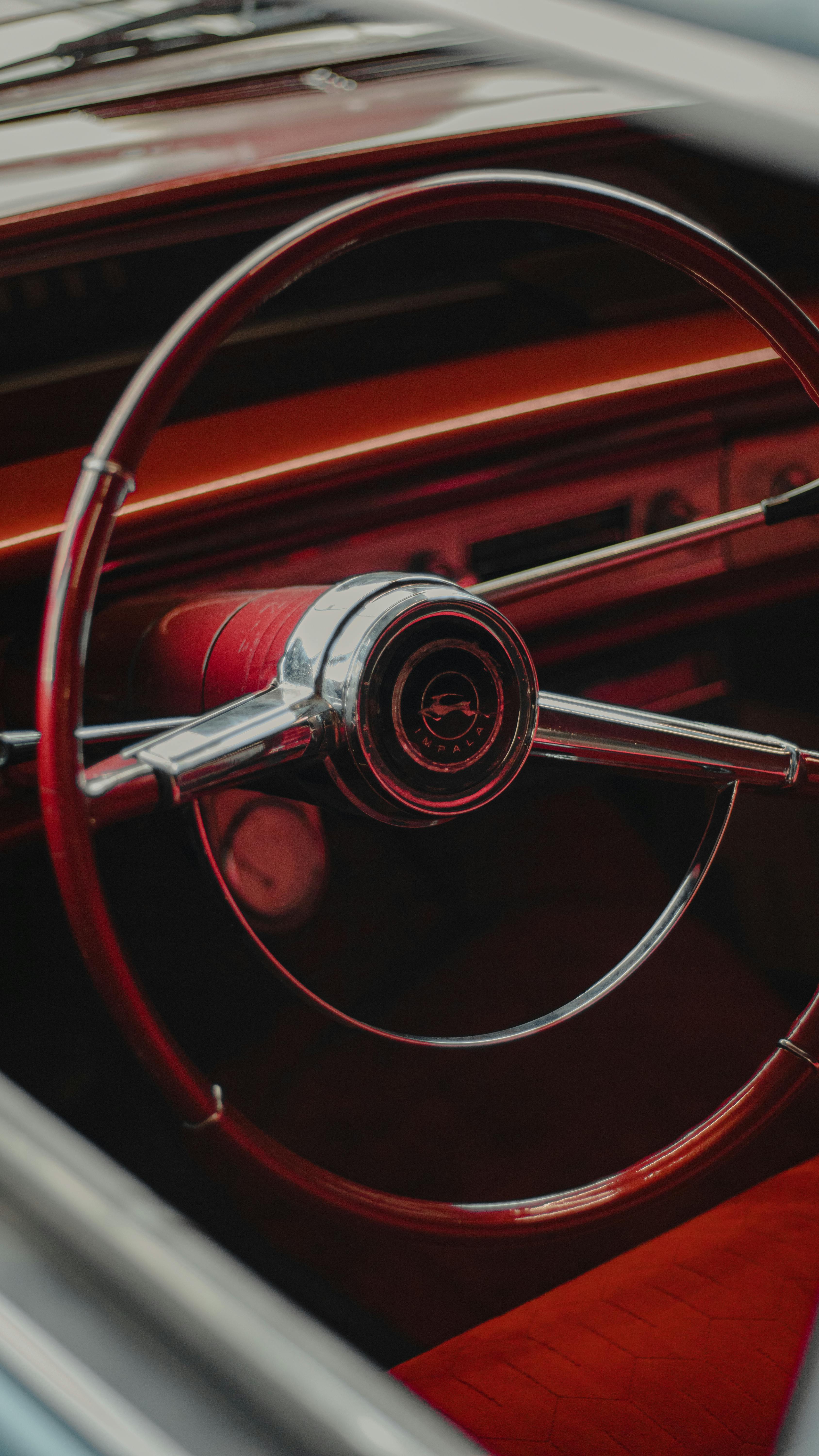 Steering Wheel of a Classic Car · Free Stock Photo