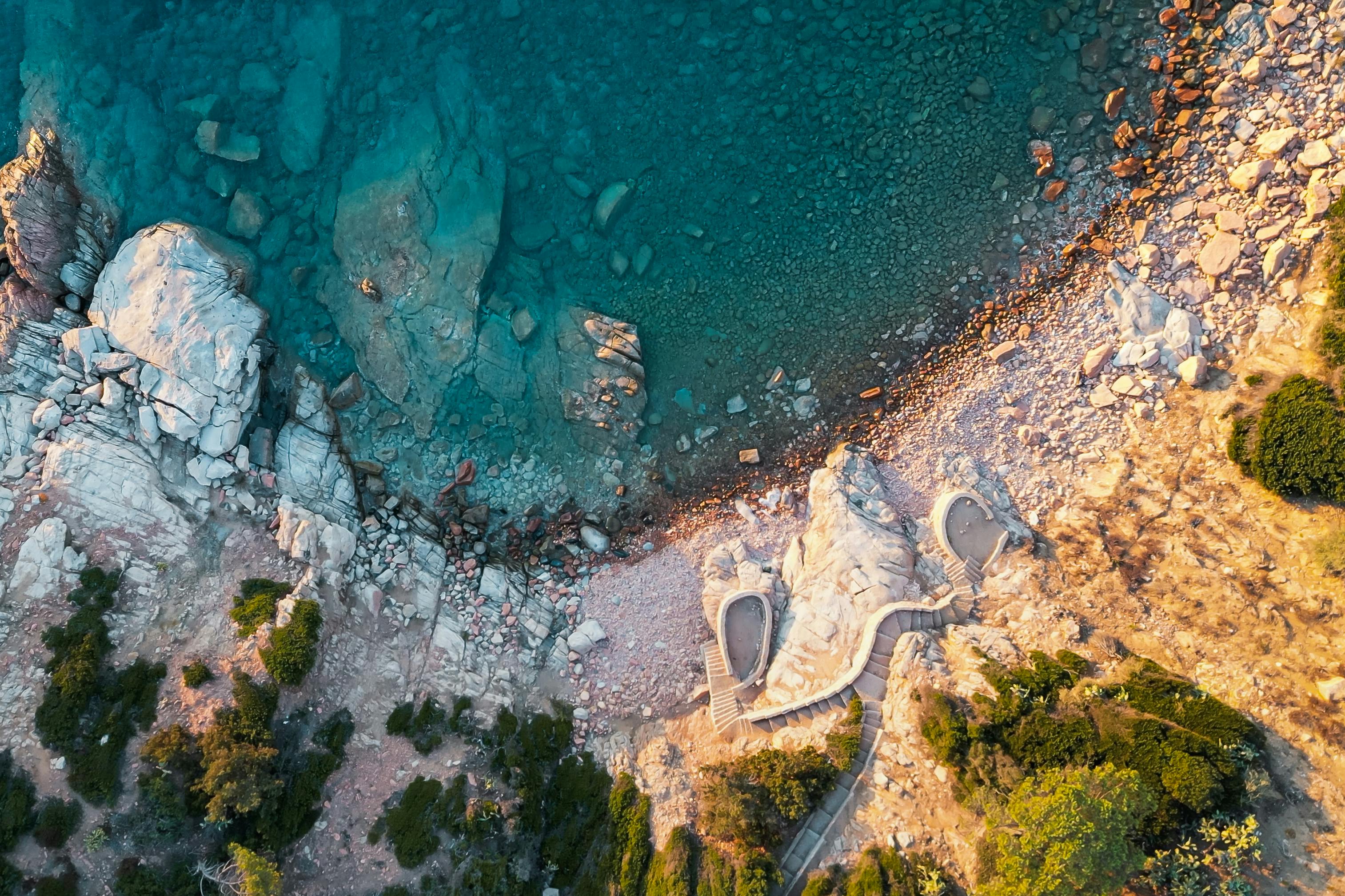 Photo of Rocky Shore from a Cliff · Free Stock Photo