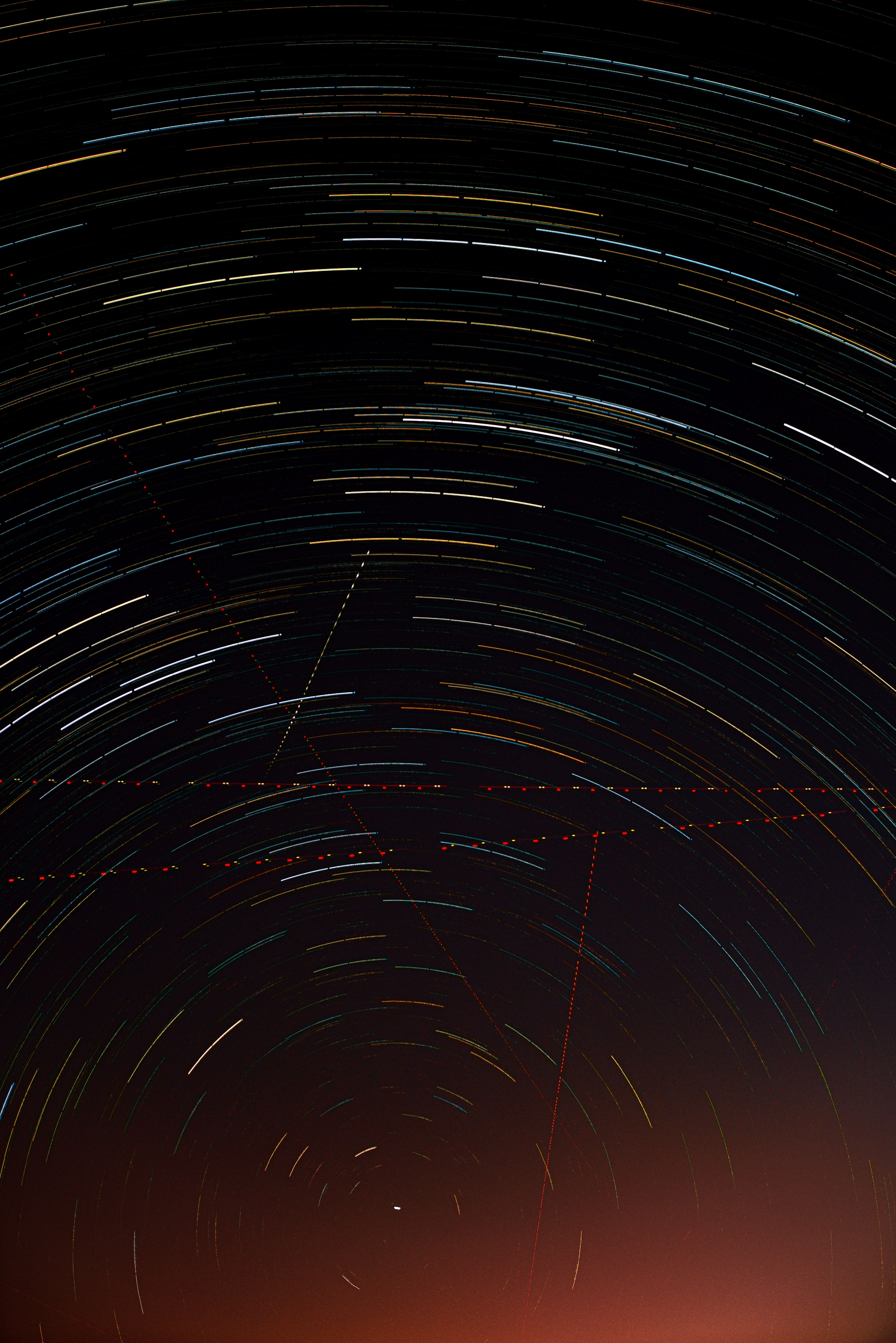 Blurred Stars in Night Sky · Free Stock Photo