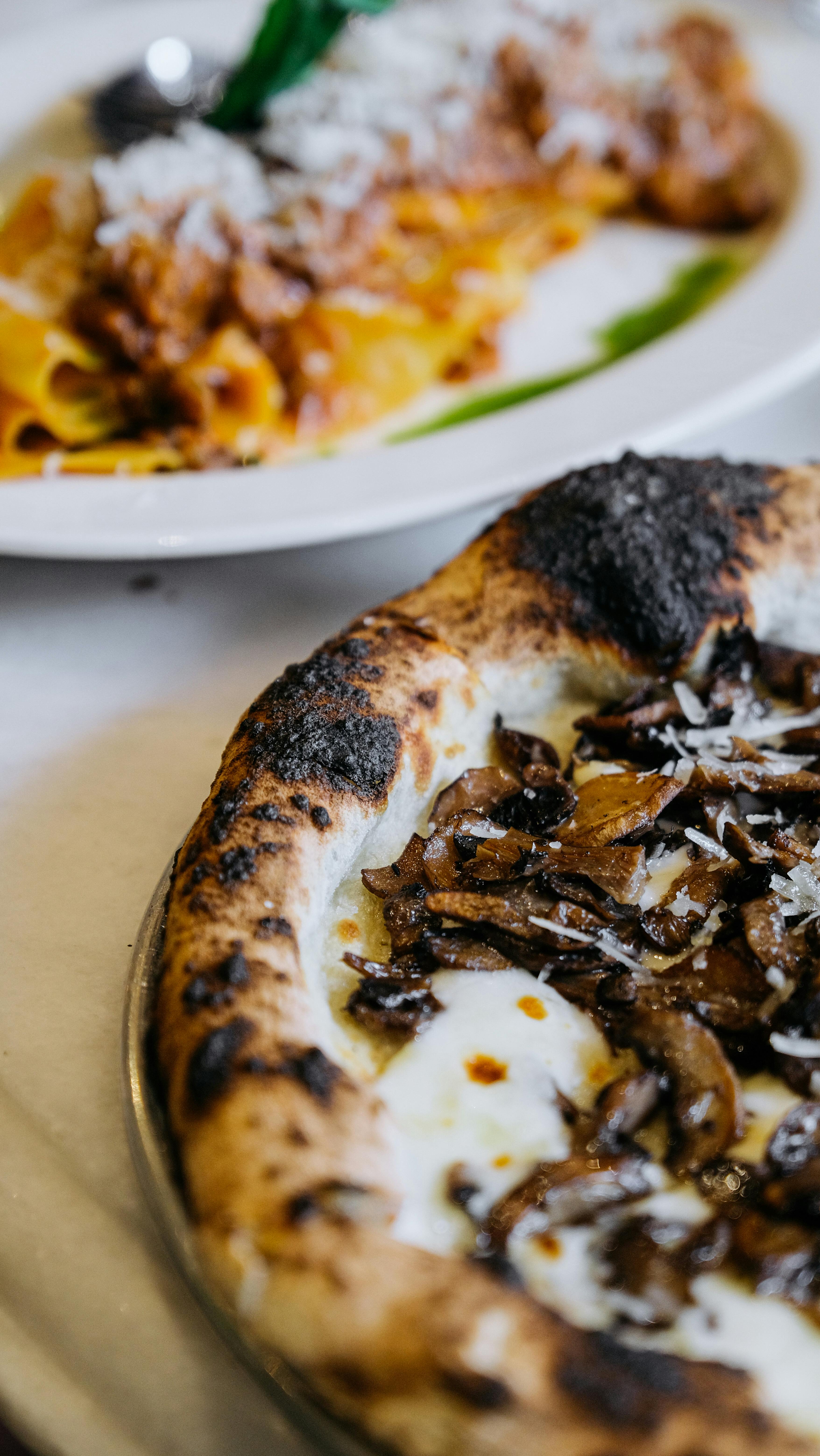 Pizza with Burnt Edges on Plate · Free Stock Photo