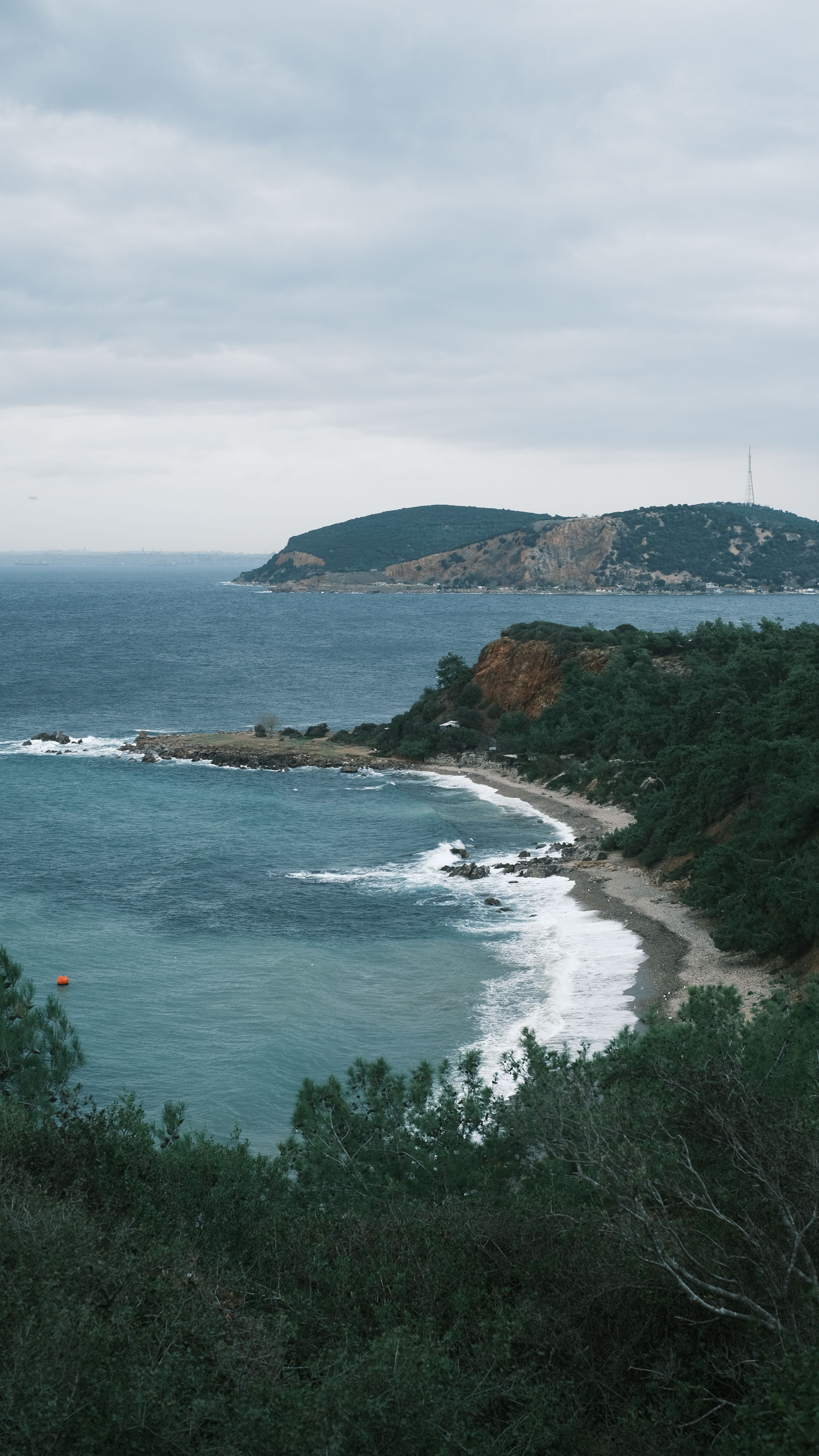 Landscape with Coastline and an Islet · Free Stock Photo