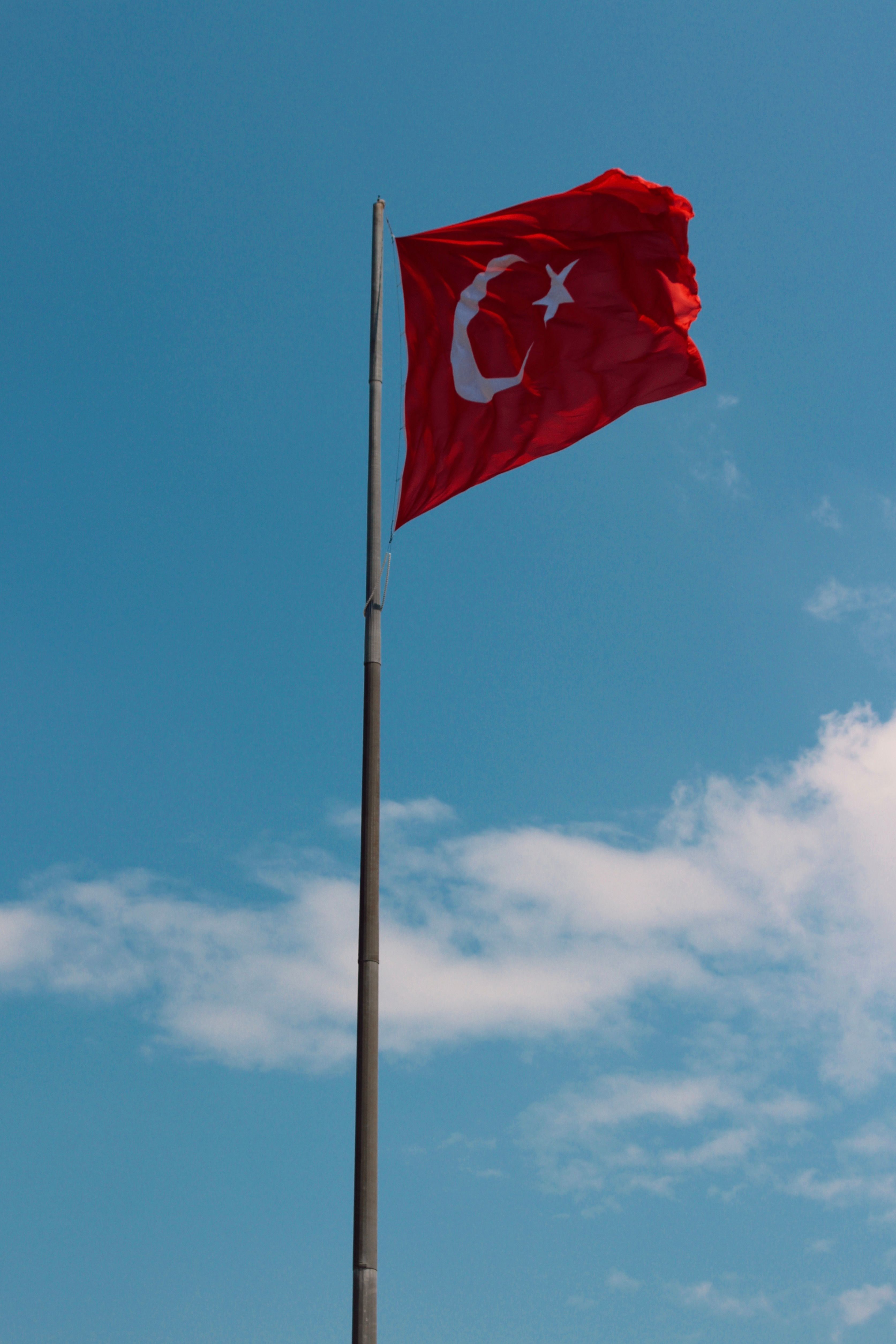 Israel Flag On a Flagpole Under the Blue Sky · Free Stock Photo