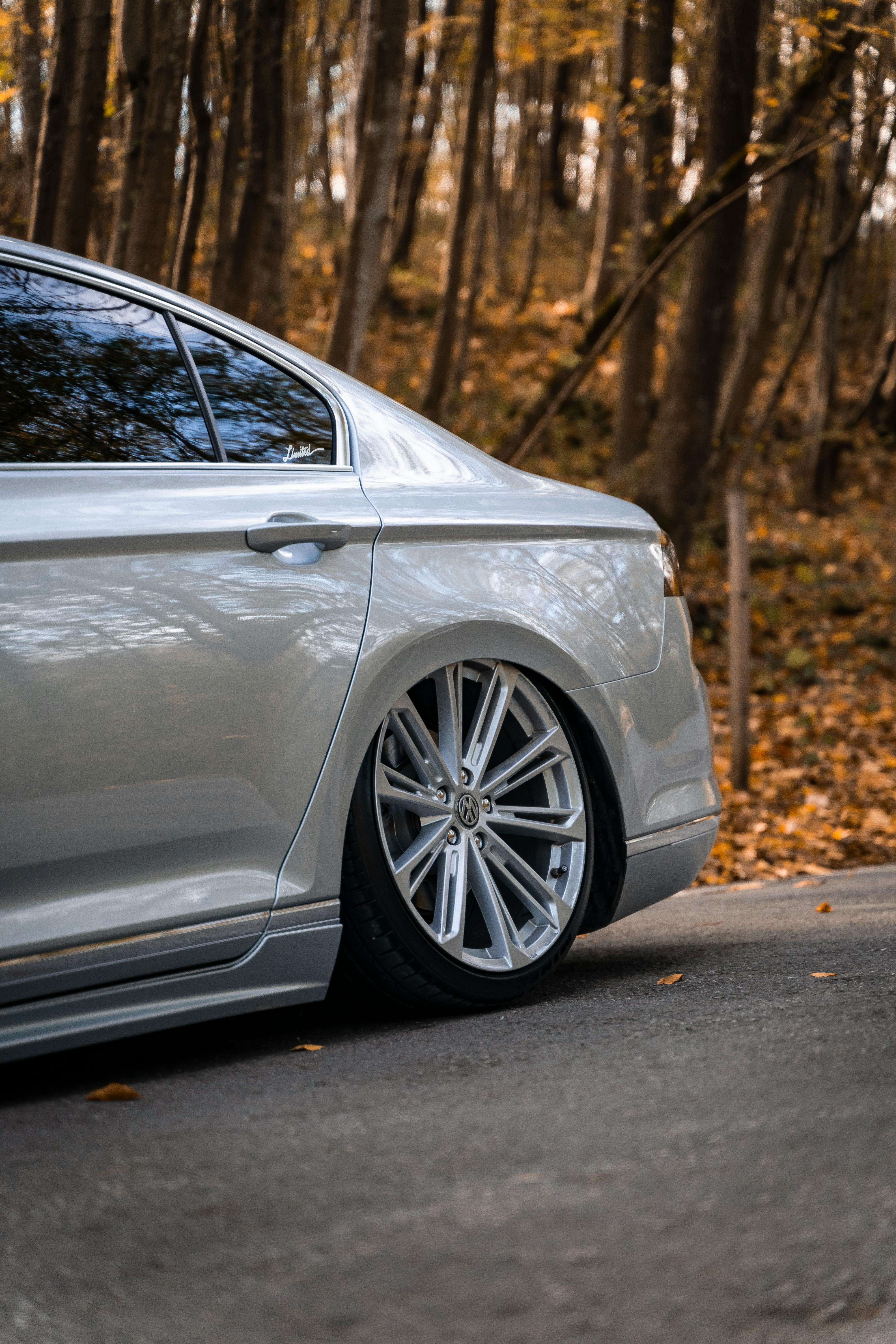 A Silver Car Parked on the Street · Free Stock Photo