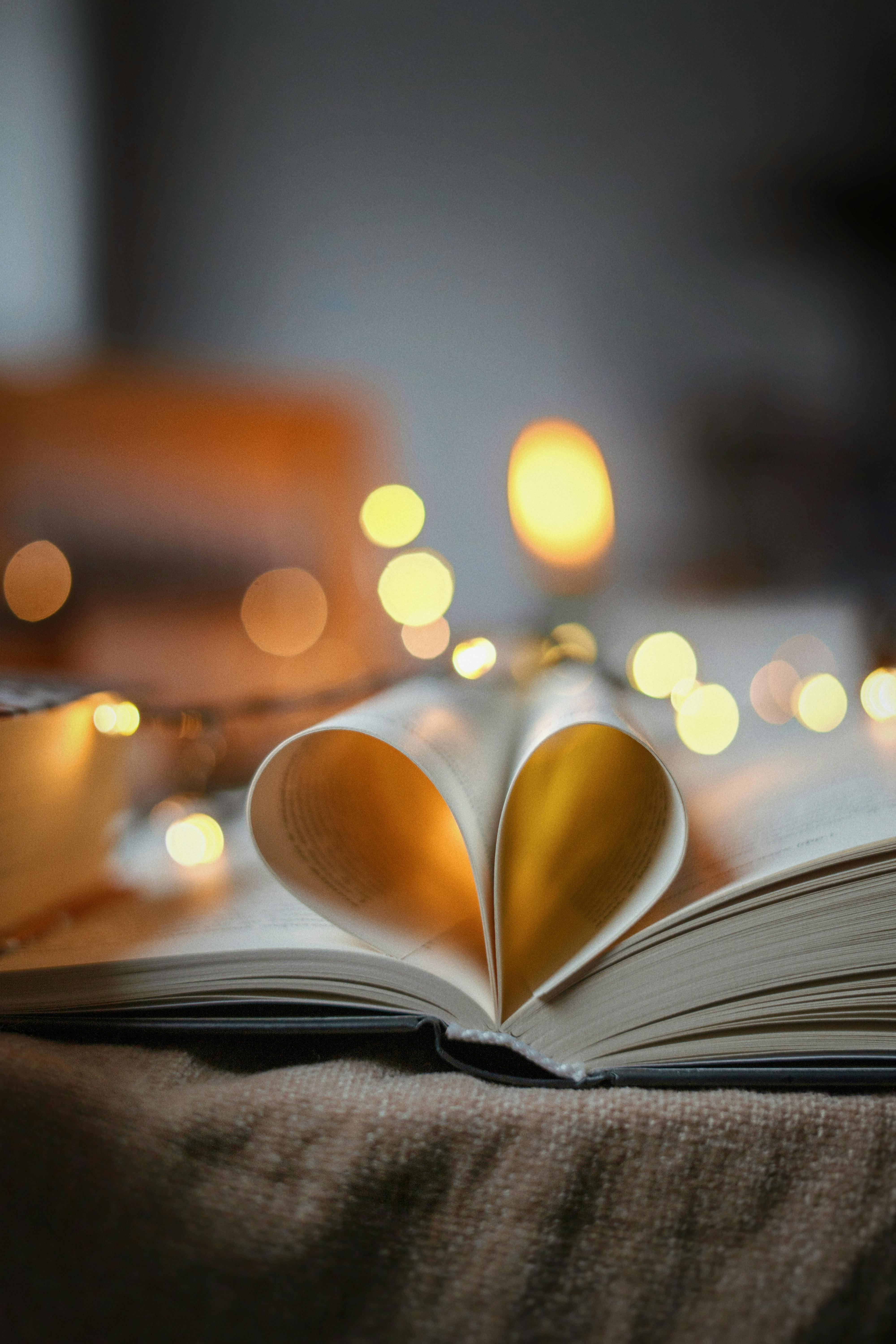 A Folded Heart Shape Book Page · Free Stock Photo