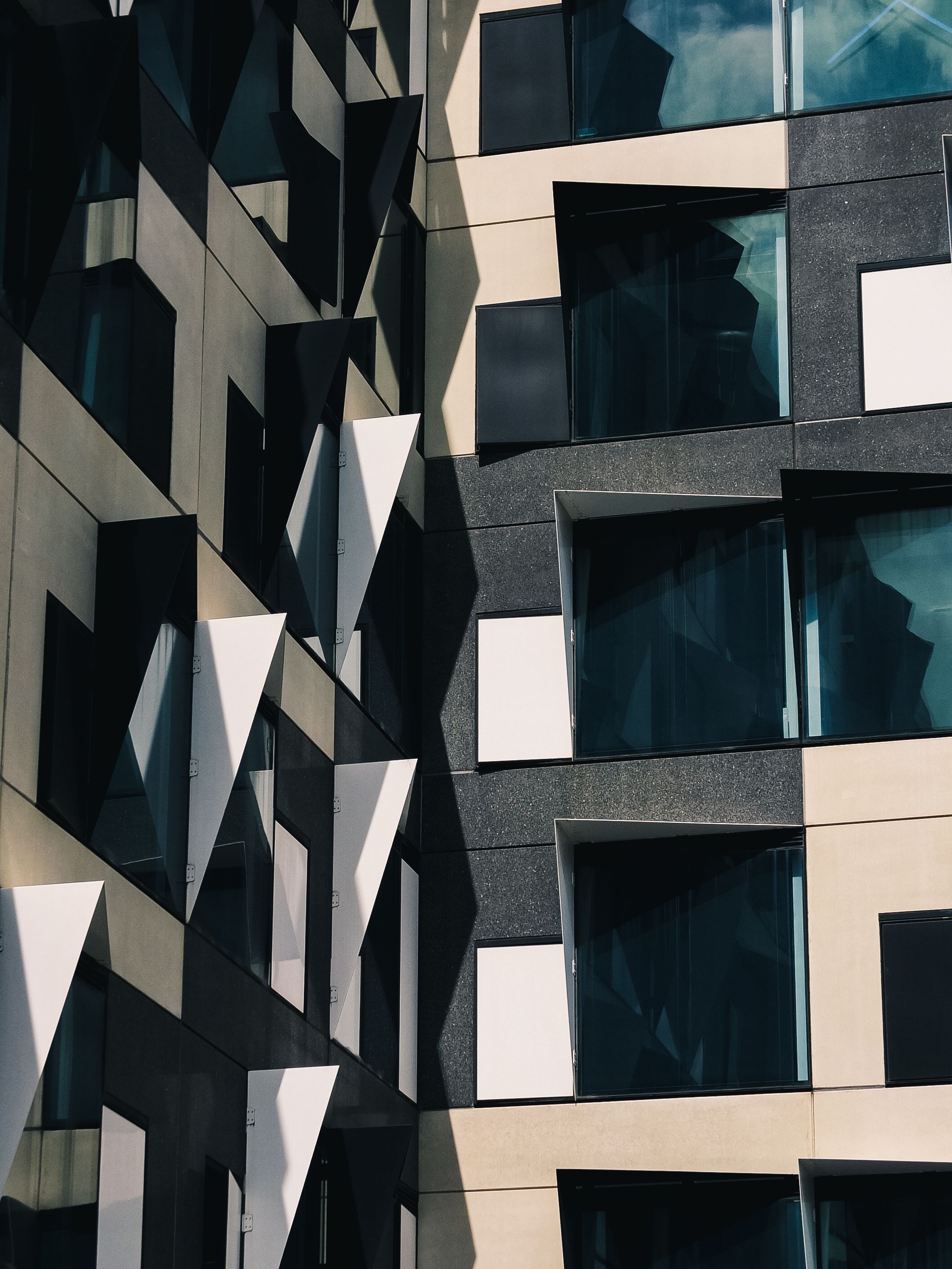 Sunlit Walls of Modern Building · Free Stock Photo