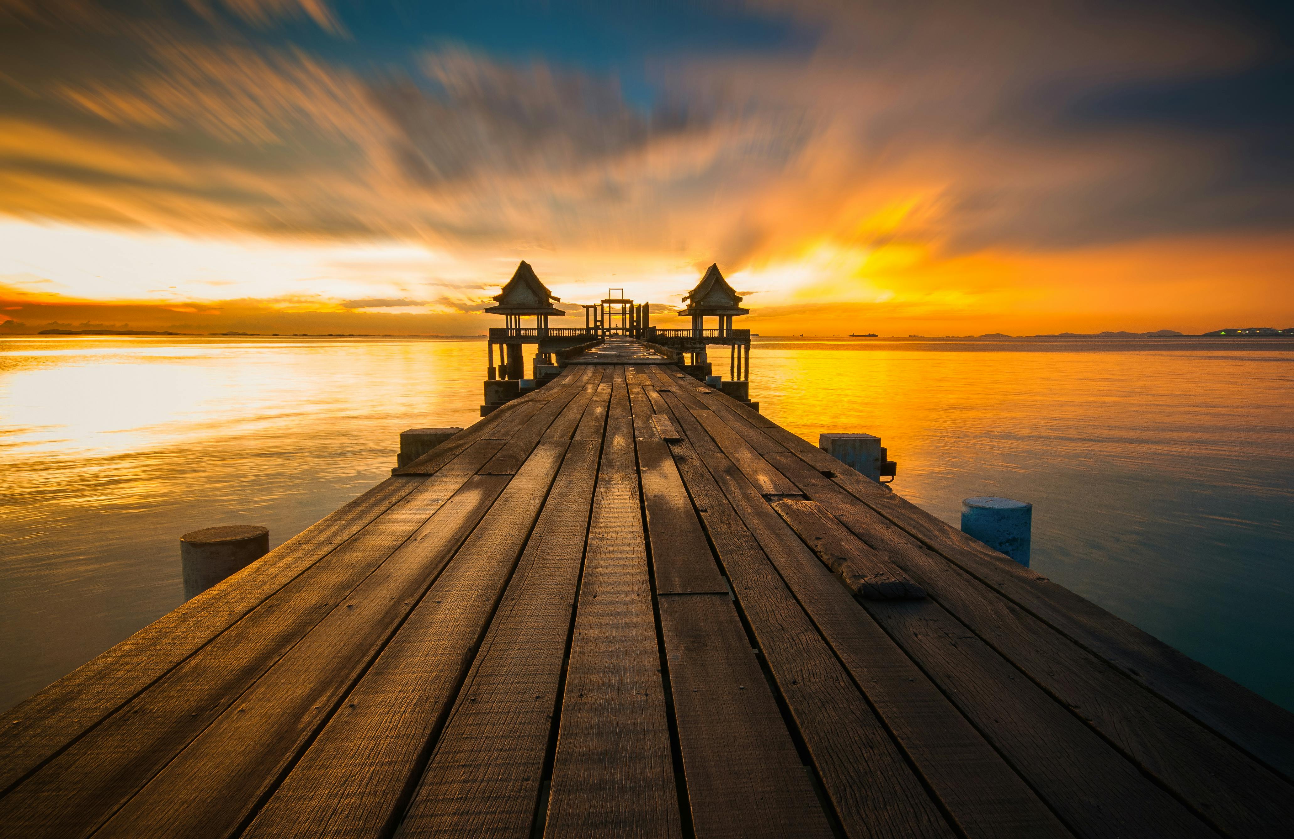 Photo of Boardwalk during Dawn · Free Stock Photo