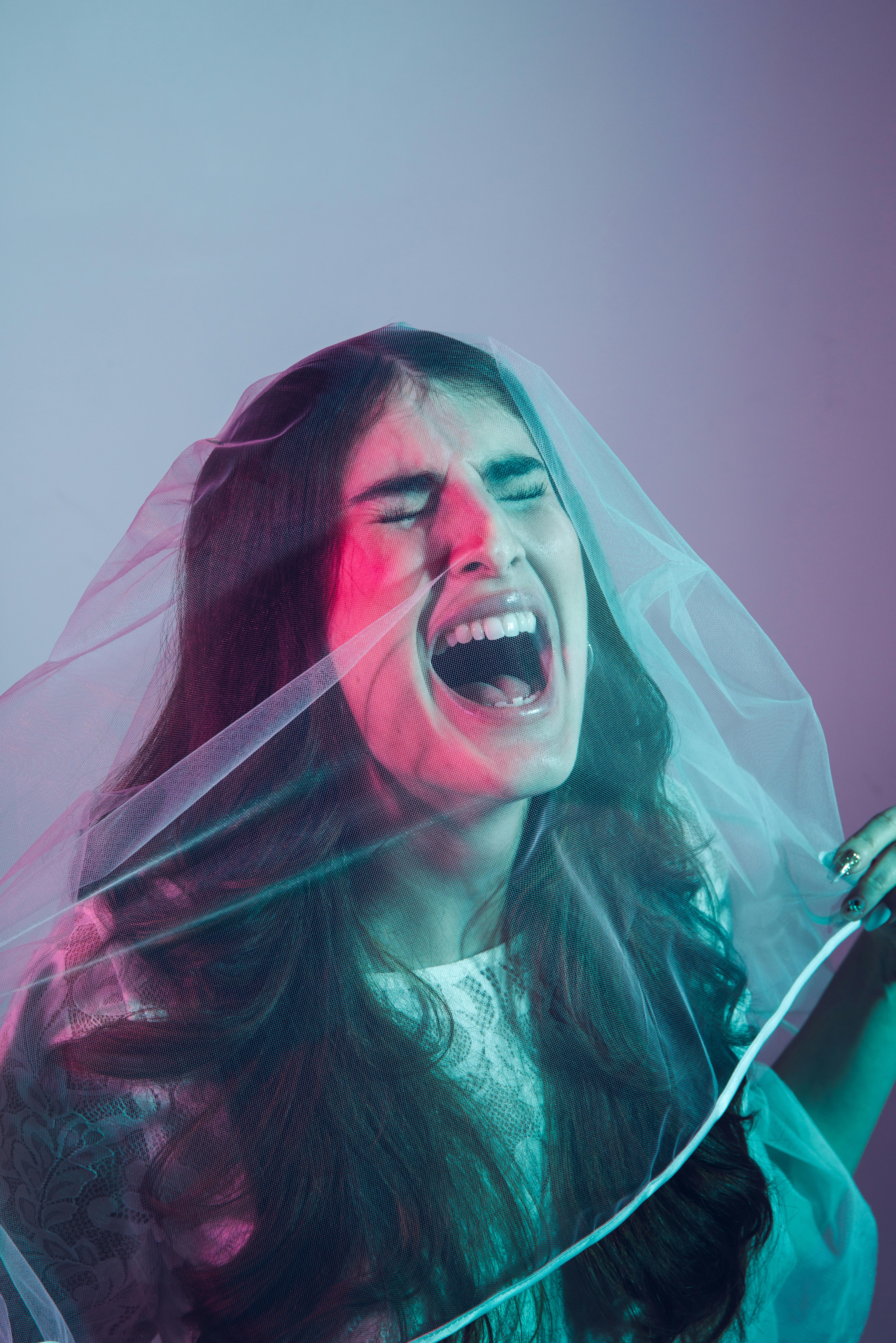 Portrait of a Bride Screaming · Free Stock Photo